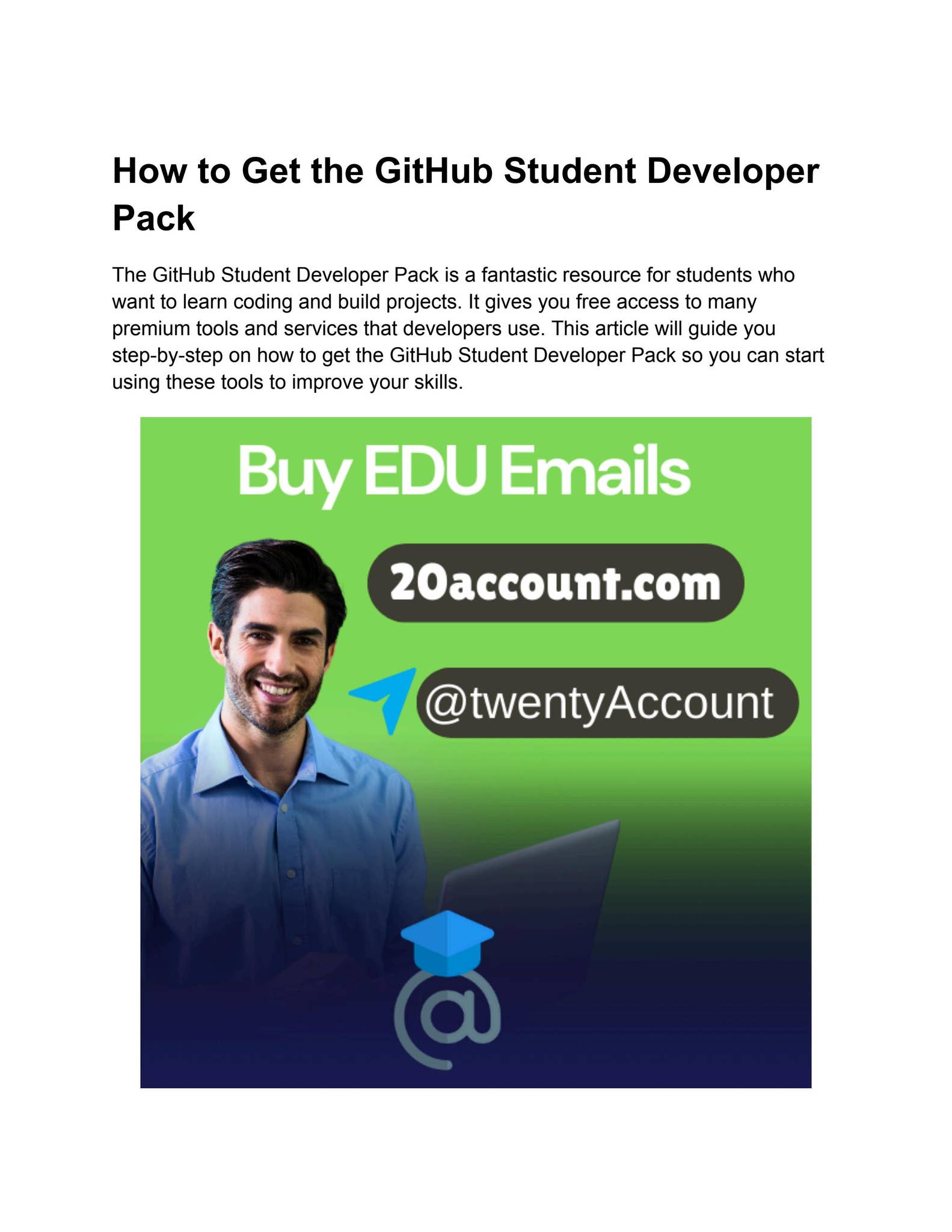 how to get github student developer pack by 20account - Issuu
