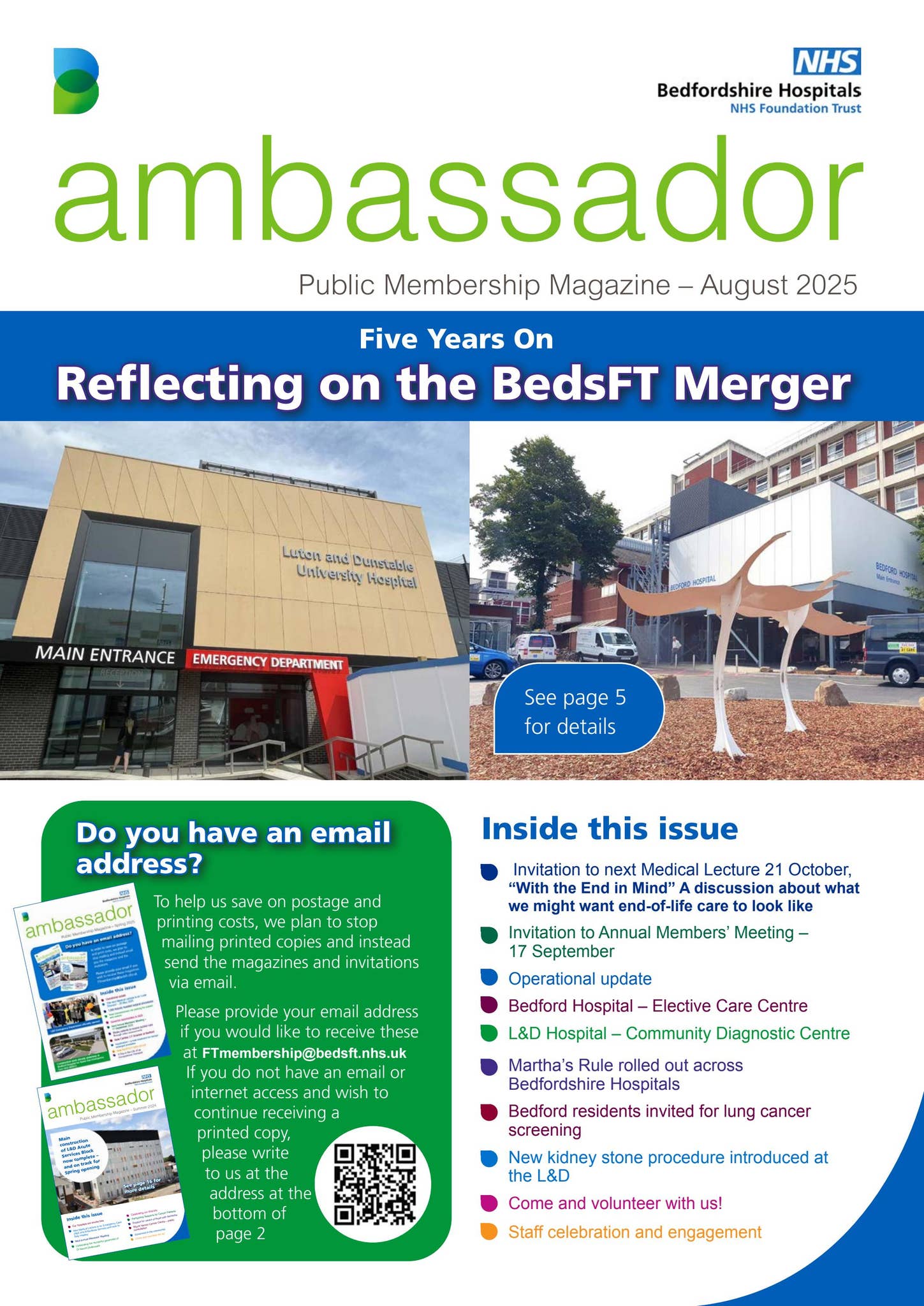 Ambassador Magazine: Summer 2025 by Bedfordshire Hospitals NHS ...