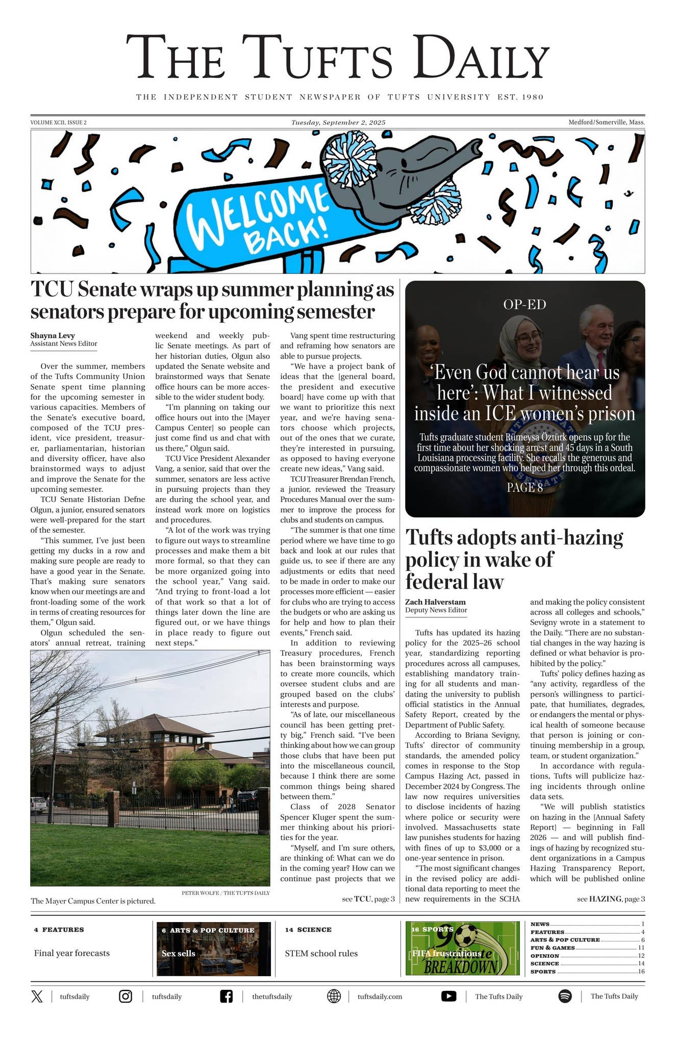 The Tufts Daily - Tuesday, September 2, 2025 by The Tufts Daily - Issuu