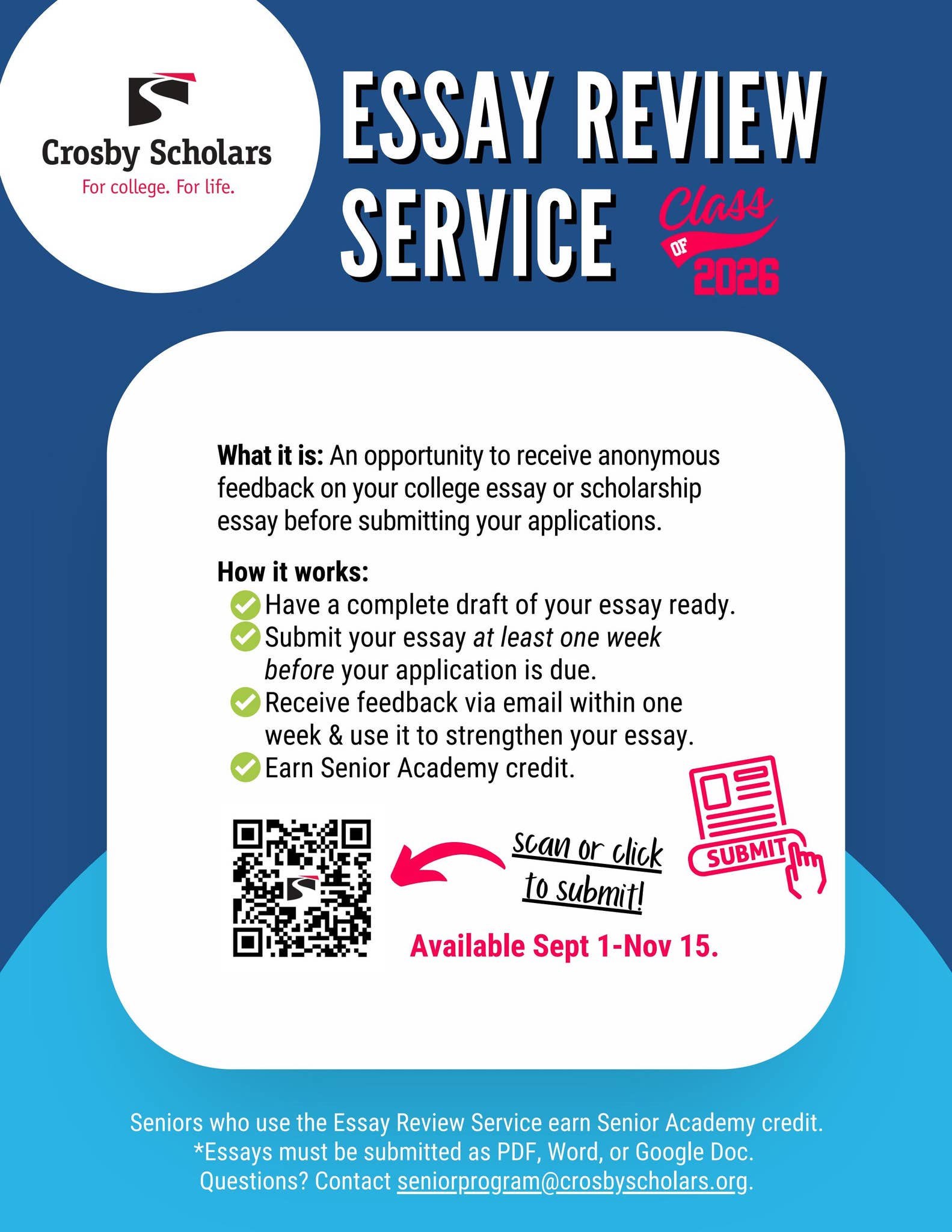 Essay Review Service - class of 2026 by Crosby Scholars Community ...