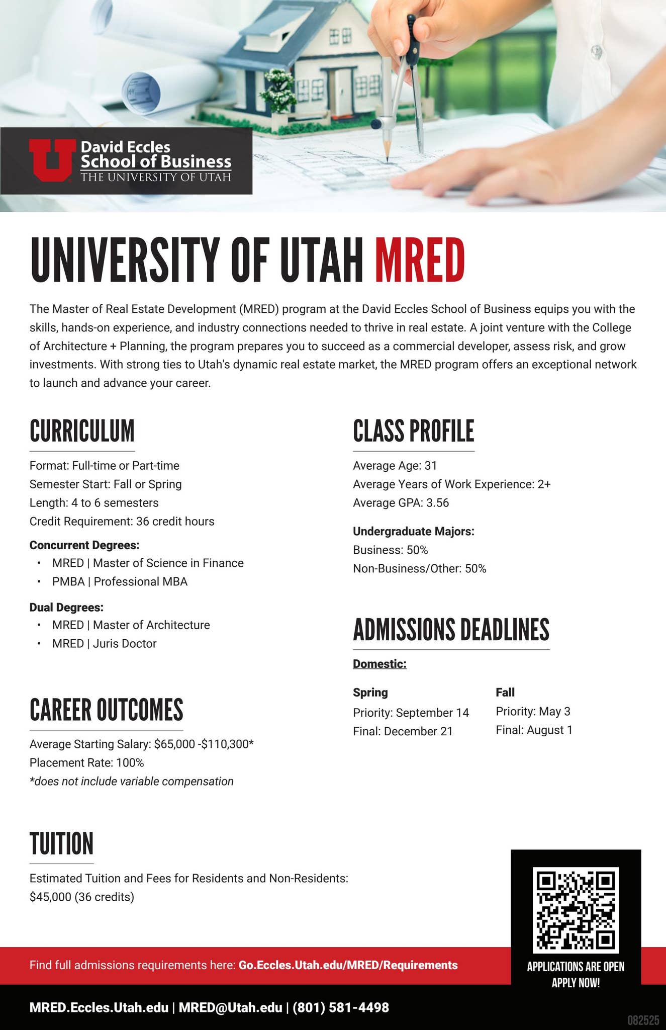 MRED One Pager Guide by University of Utah Graduate Programs and ...