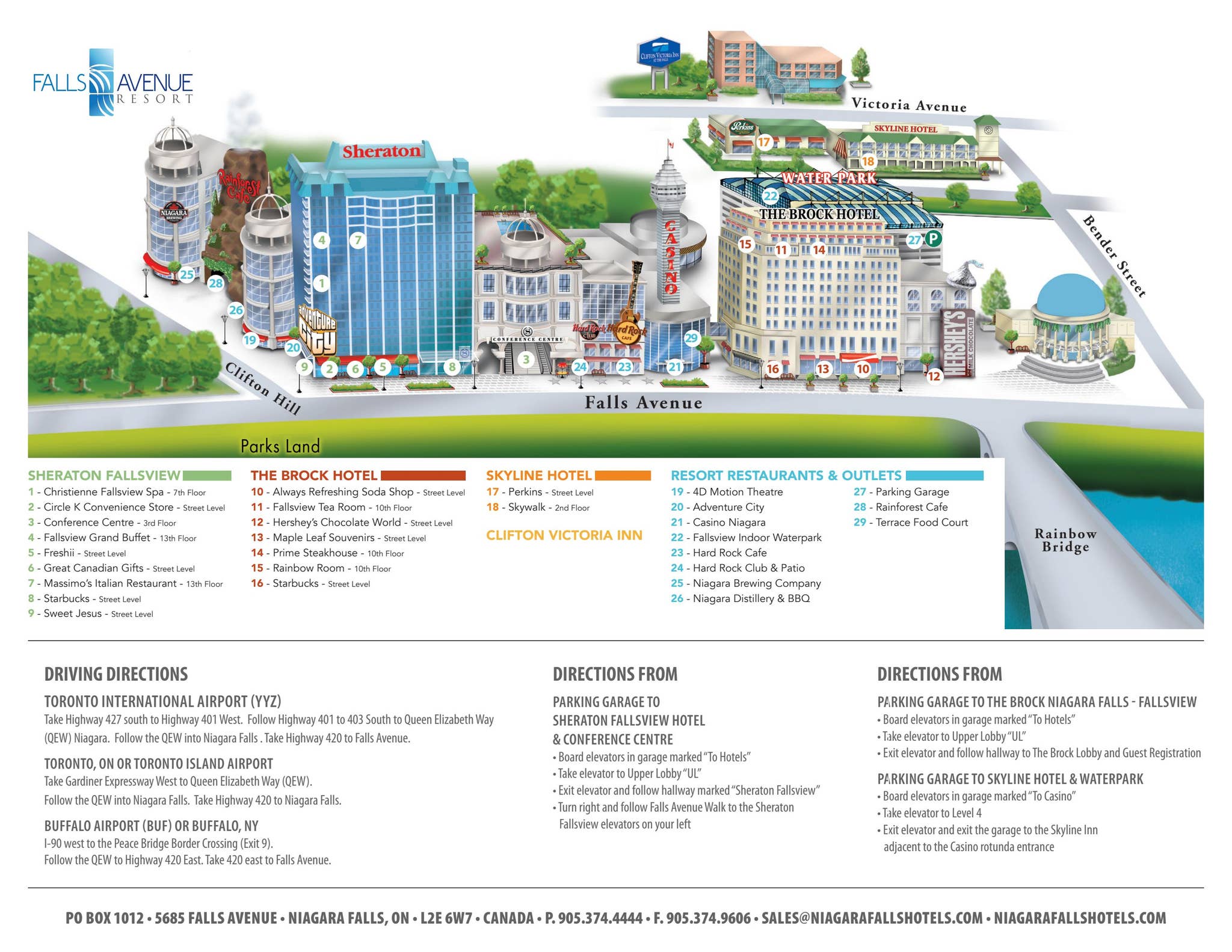ILF2025: Sheraton Fallsview Hotel Parking Information Maps by Canadian ...