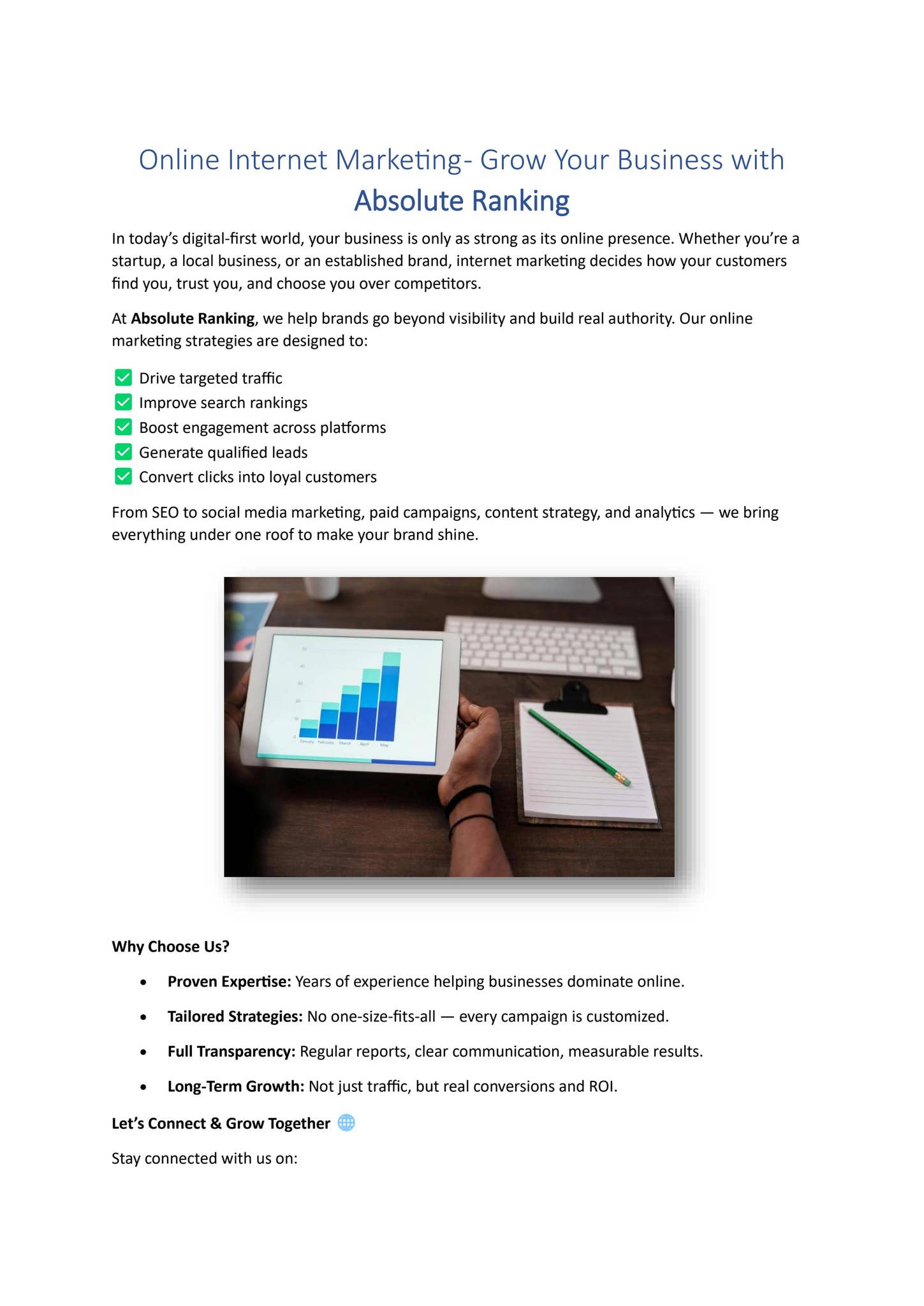 Online Internet Marketing - Grow Your Business with Absolute Ranking by ...