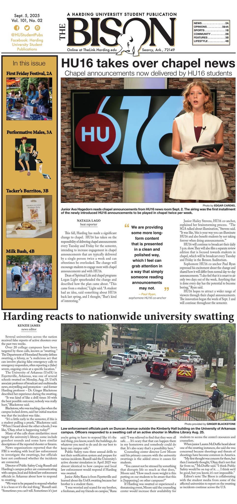 The Bison - Vol. 101 No. 02 by Harding University Student Publications - Issuu