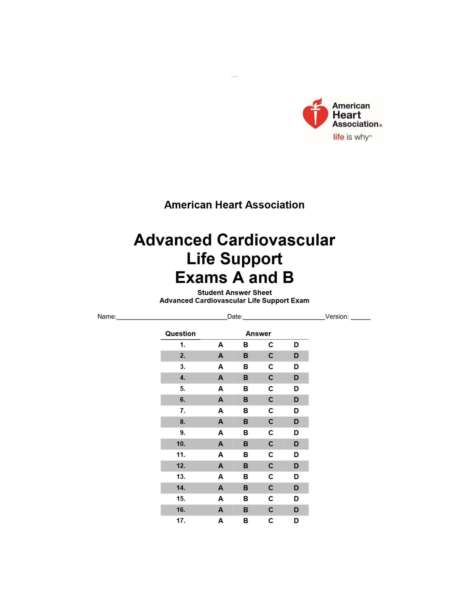 ACLS American Heart Association Advanced Cardiovascular Life Support ...