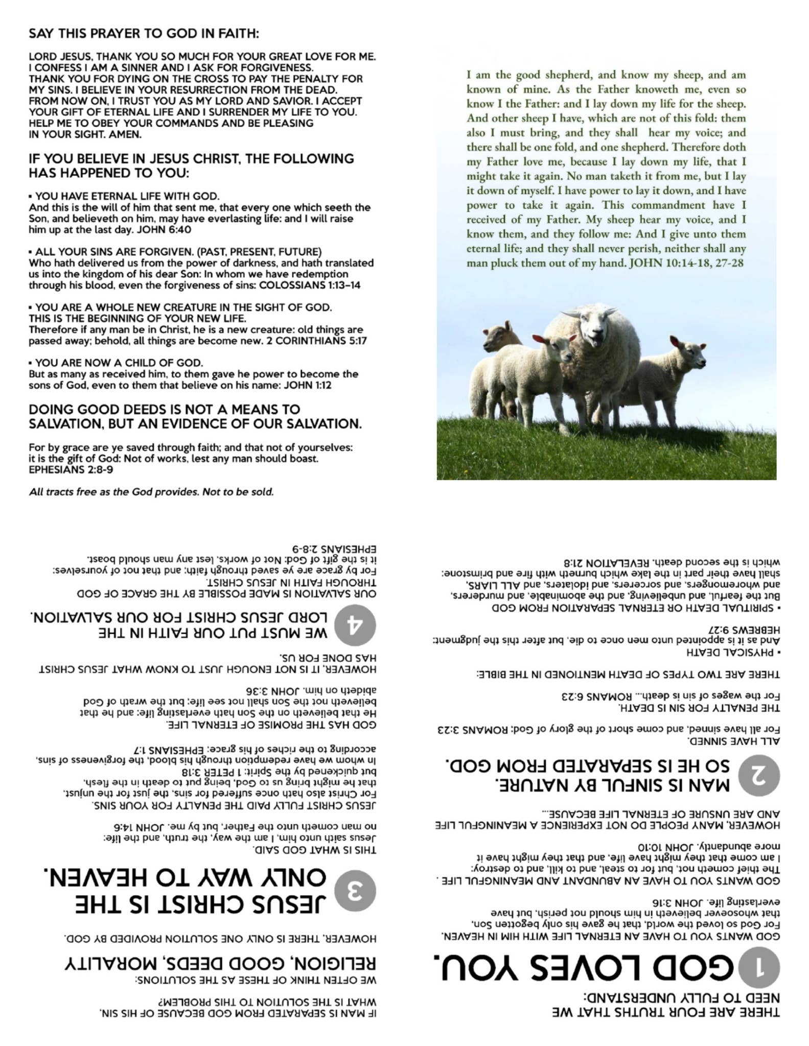Printable English Gospel Tract - Good Shepherd by Filipino Tracts and ...