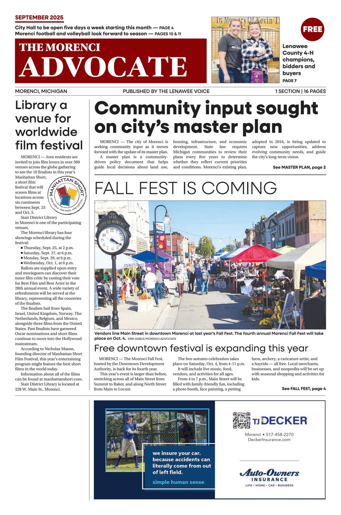 The Morenci Advocate — September 2025 by The Lenawee Voice - Issuu