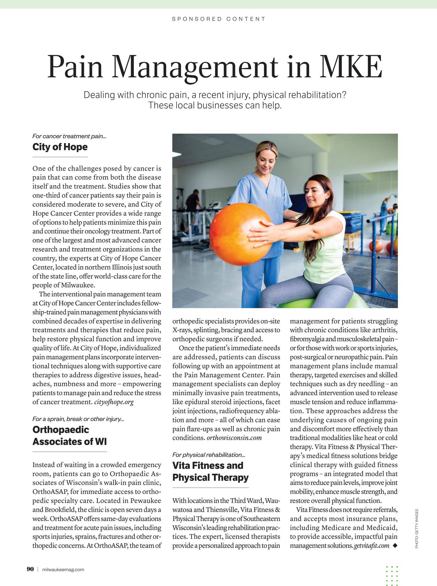 Milwaukee Magazine | Pain Management in MKE by Milwaukee Magazine - Issuu