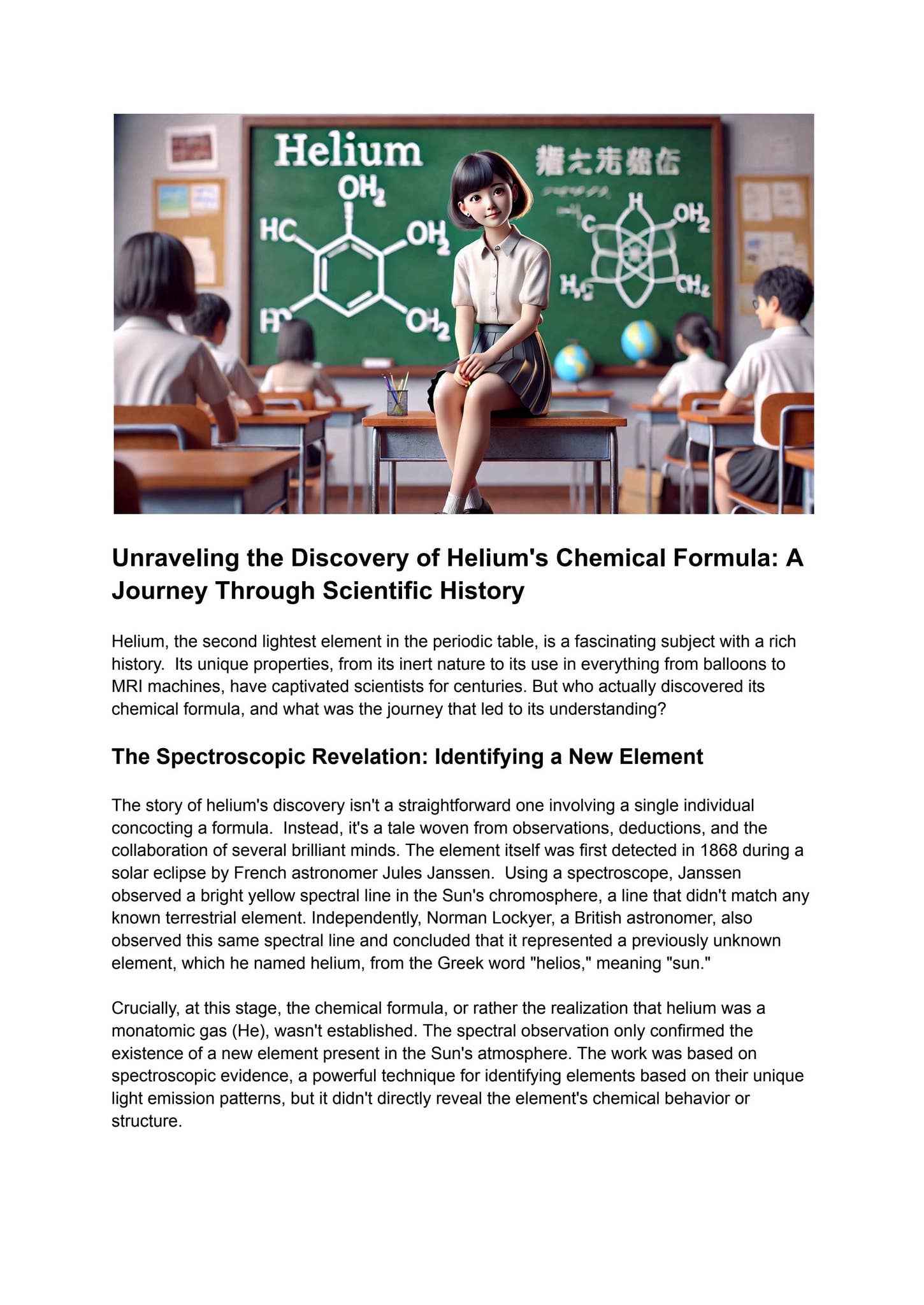Unraveling the Discovery of Helium's Chemical Formula_ A Journey Through Scientific History by ...