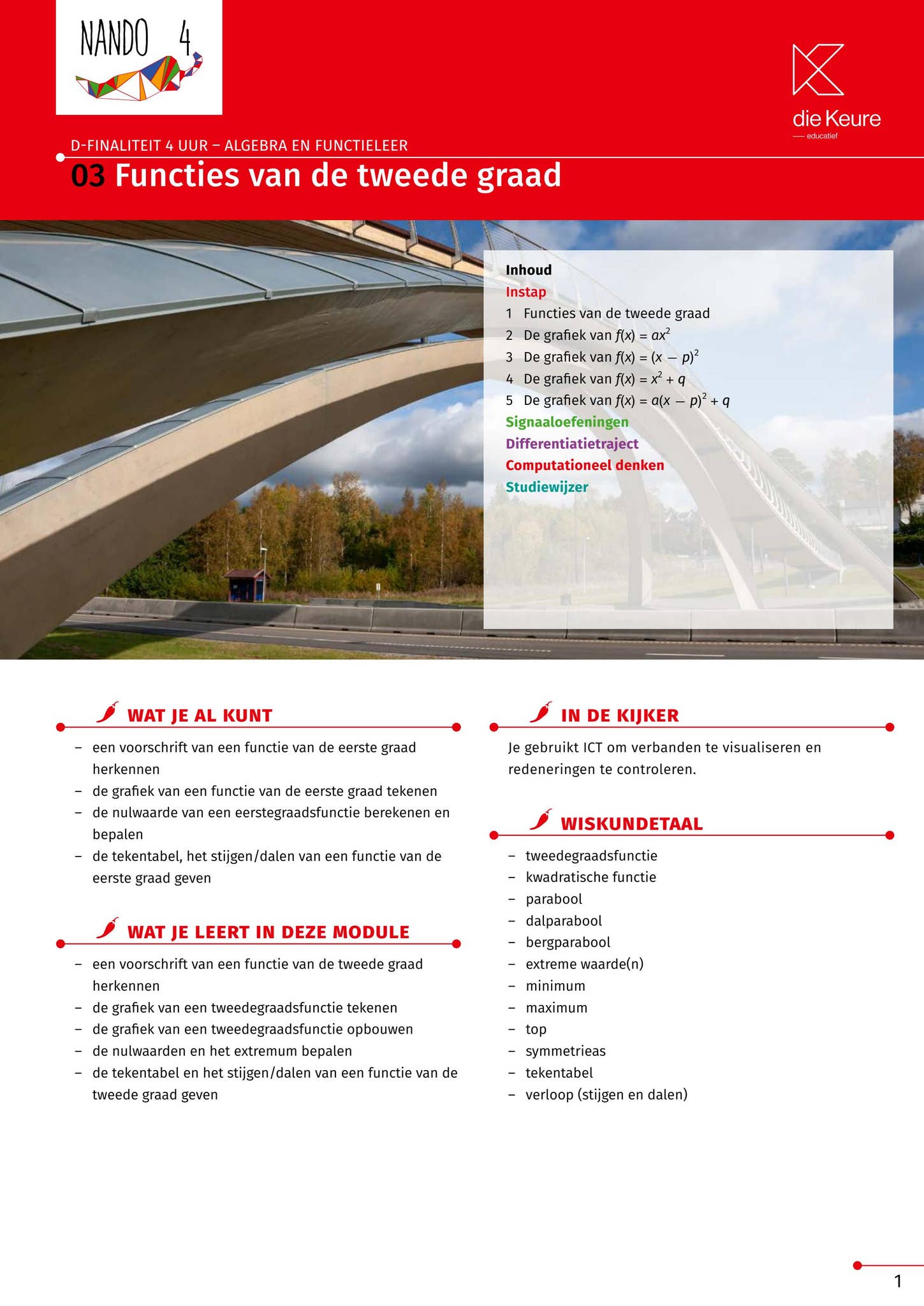 Nando 4 D4 Module 03 Functies van de tweede graad - inkijk methode by ...