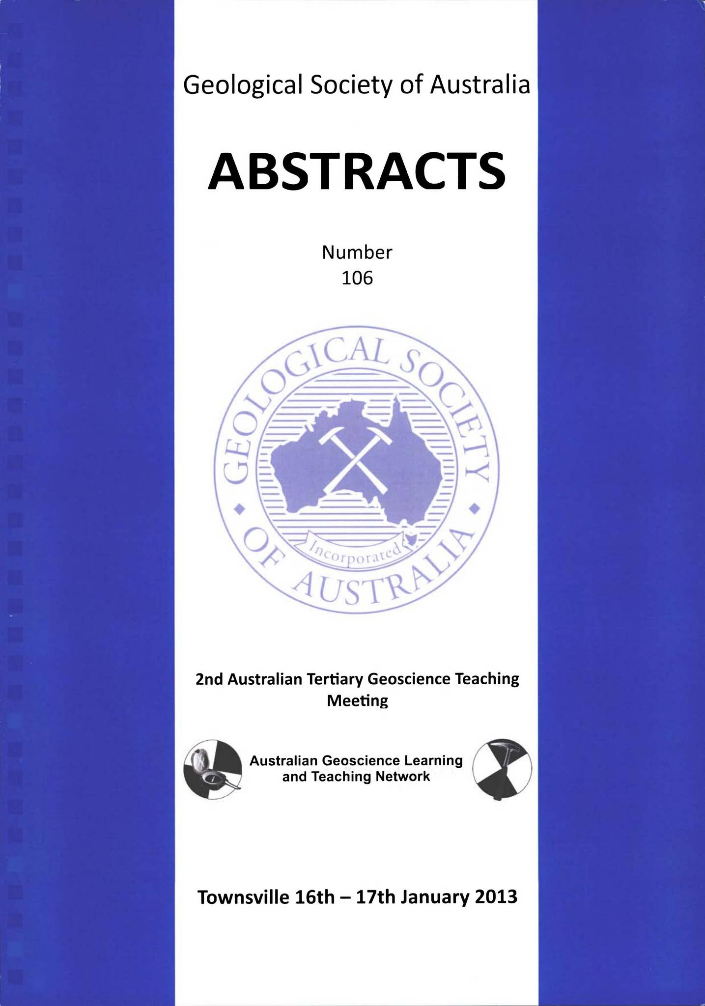 Abstracts No.106: 2nd Australian Tertiary Geoscience Teaching Meeting ...