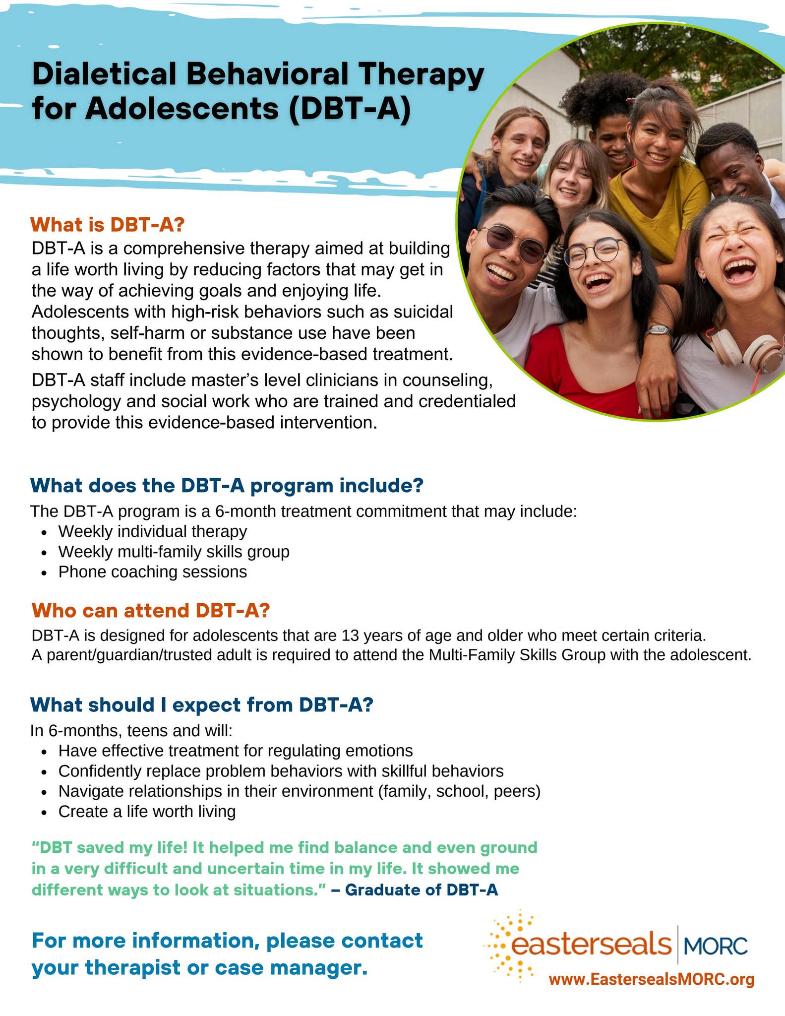 DBT-A Flyer by Easterseals MORC - Issuu