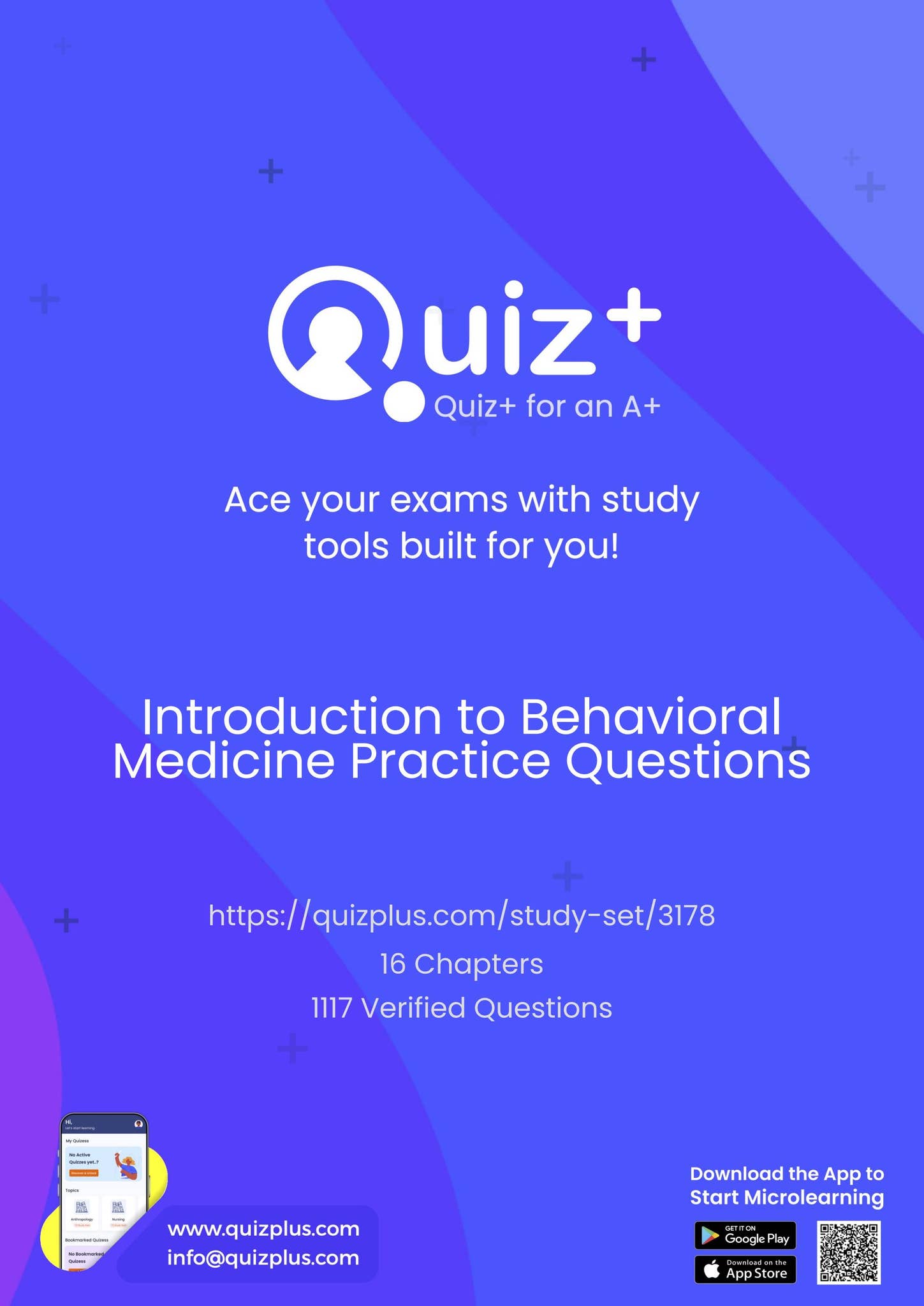 Introduction to Behavioral Medicine Practice Questions - 1117 Verified ...