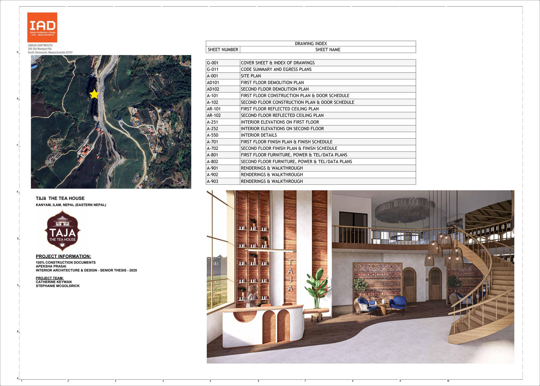 Thesis I Taja the Tea House I Construction Document Set by Apeksha ...