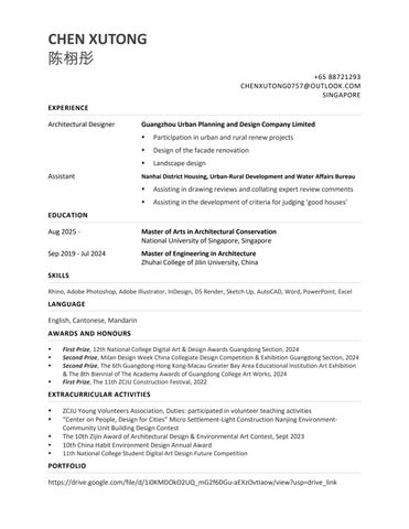 CV Chen Xutong by Huitung Kylie Chan - Issuu