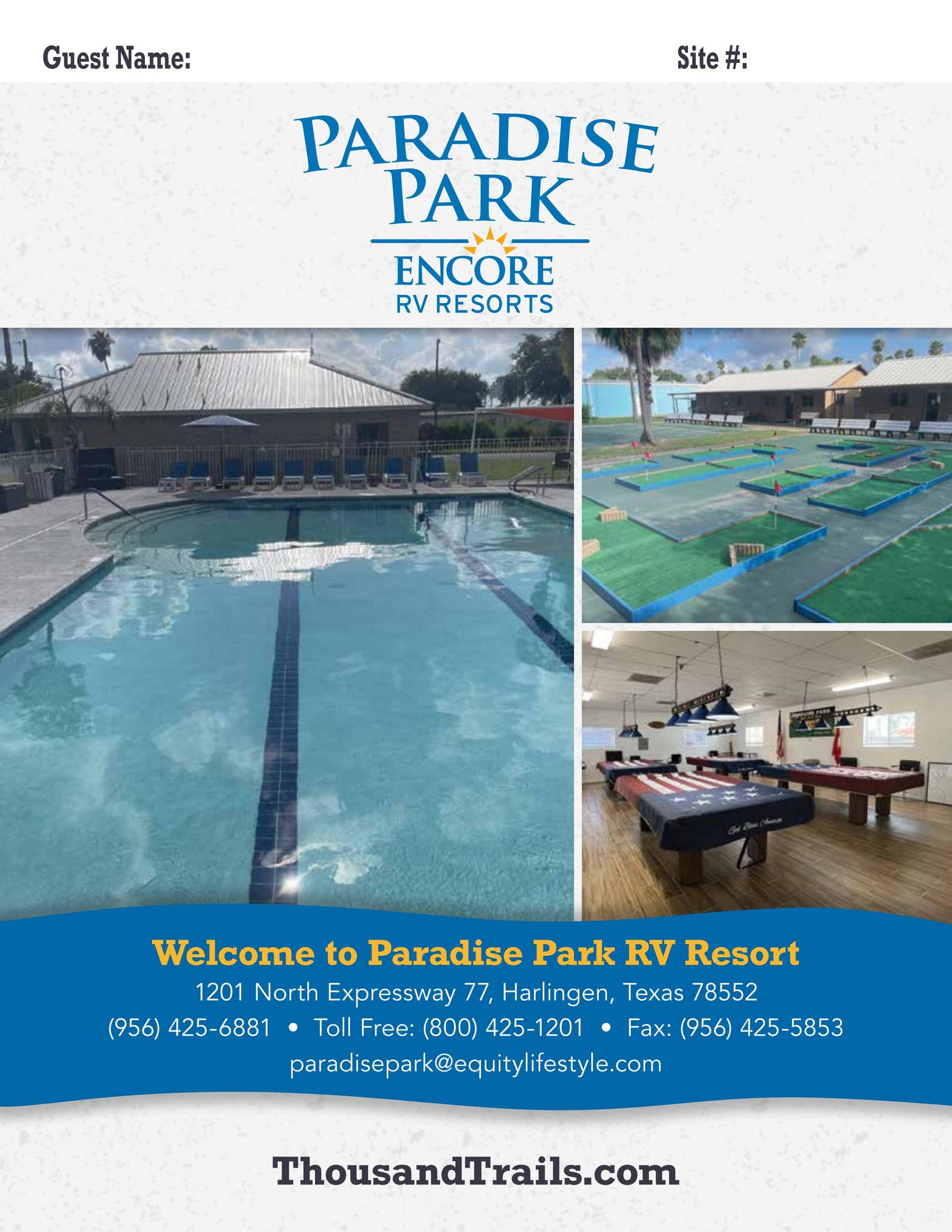 Paradise Park RV Resort by AGS/Texas Advertising - Issuu