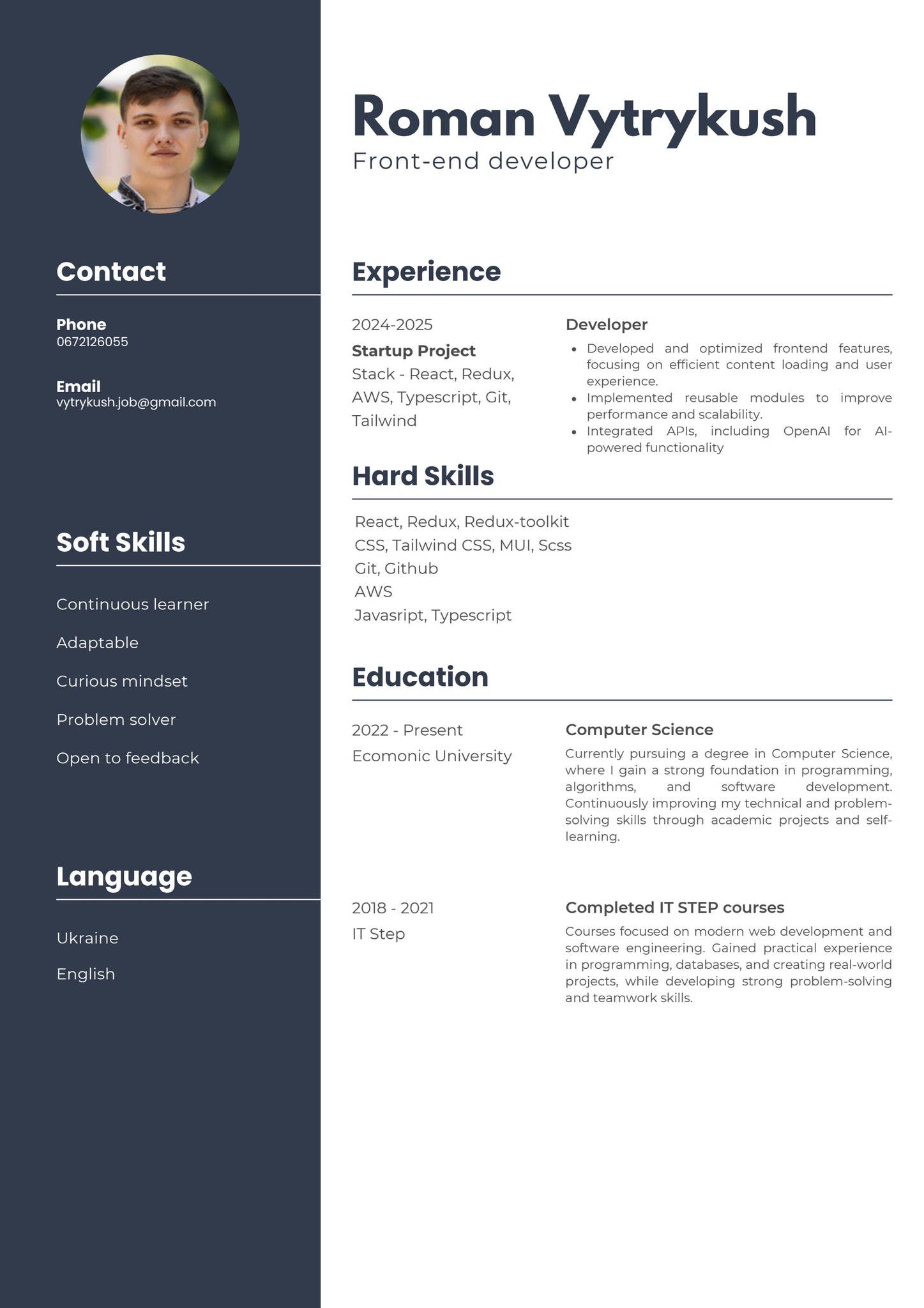 Vytrykush CV by Roman - Issuu