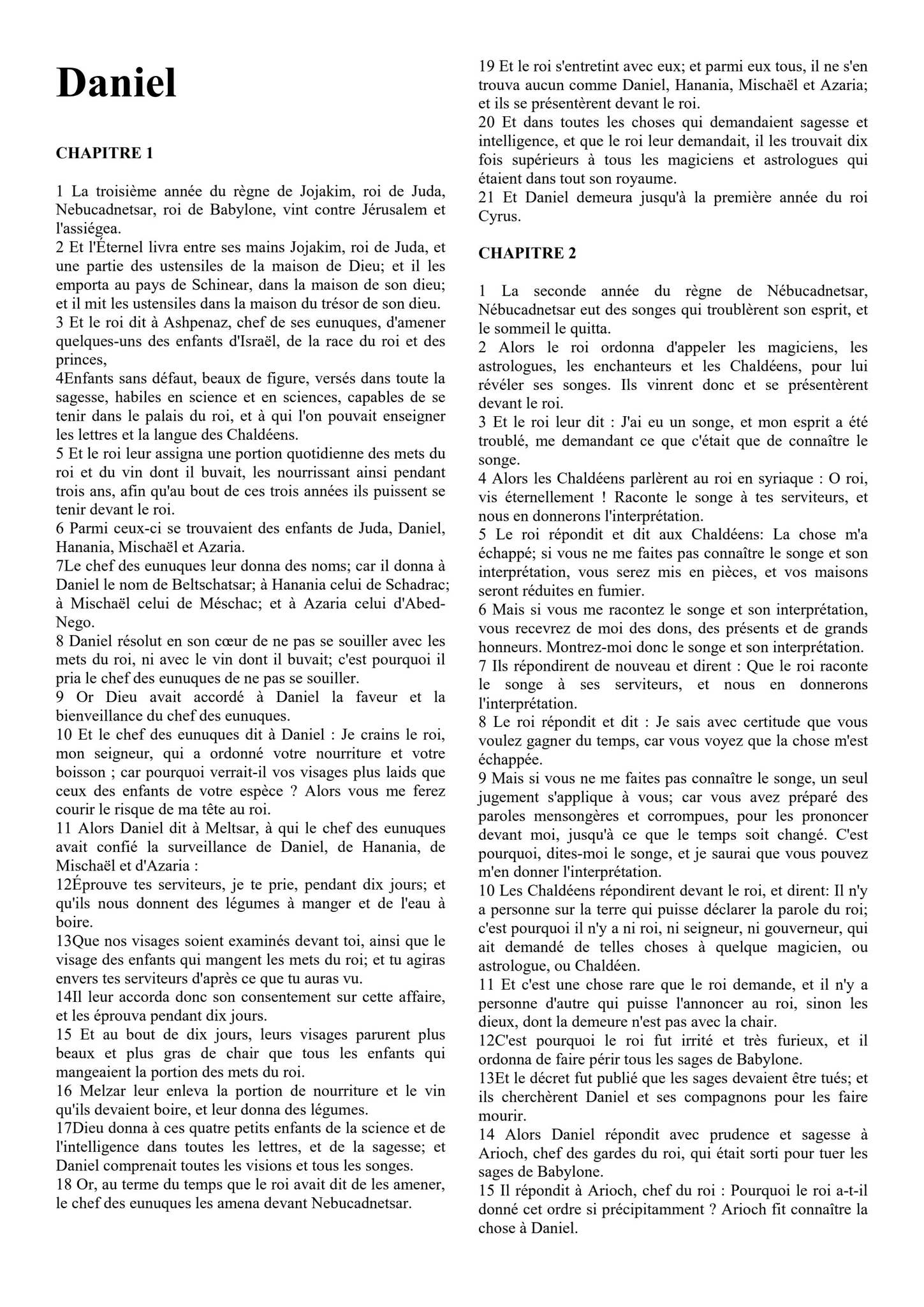 French - The Book of Daniel by Filipino Tracts and Literature Society ...