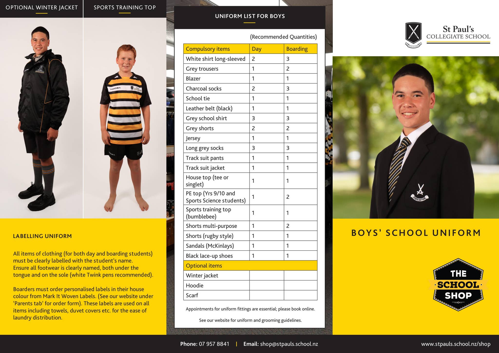 Boys' Uniform Brochure by stpaulscollegiateschoolhamilton - Issuu