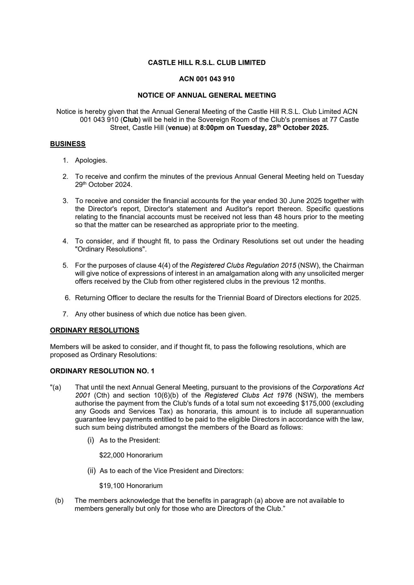 2024 Notice of AGM & Resolutions by chrg.syd - Issuu