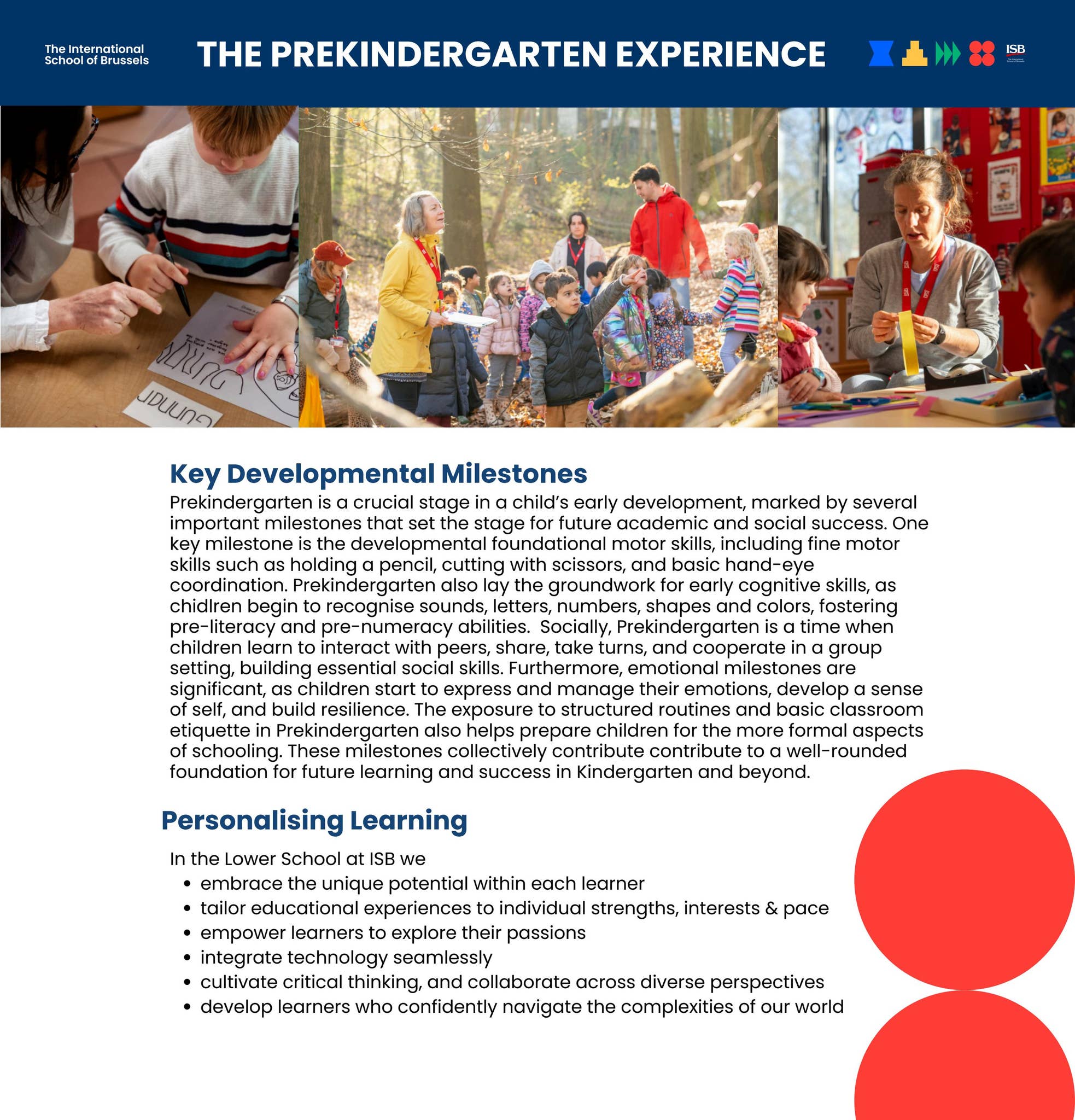 Prekindergarten Experience by International School of Brussels - Issuu