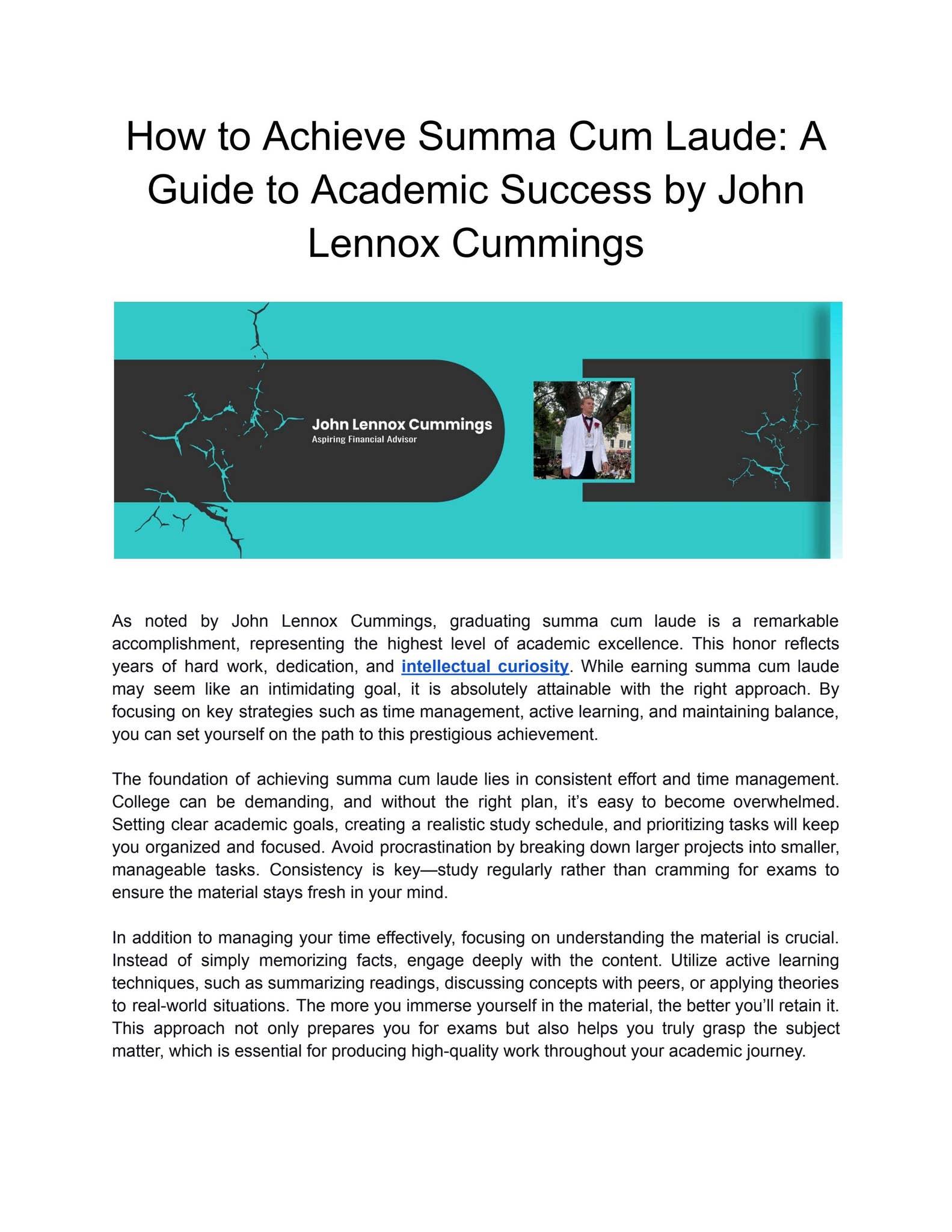 How to Achieve Summa Cum Laude_ A Guide to Academic Success by John ...