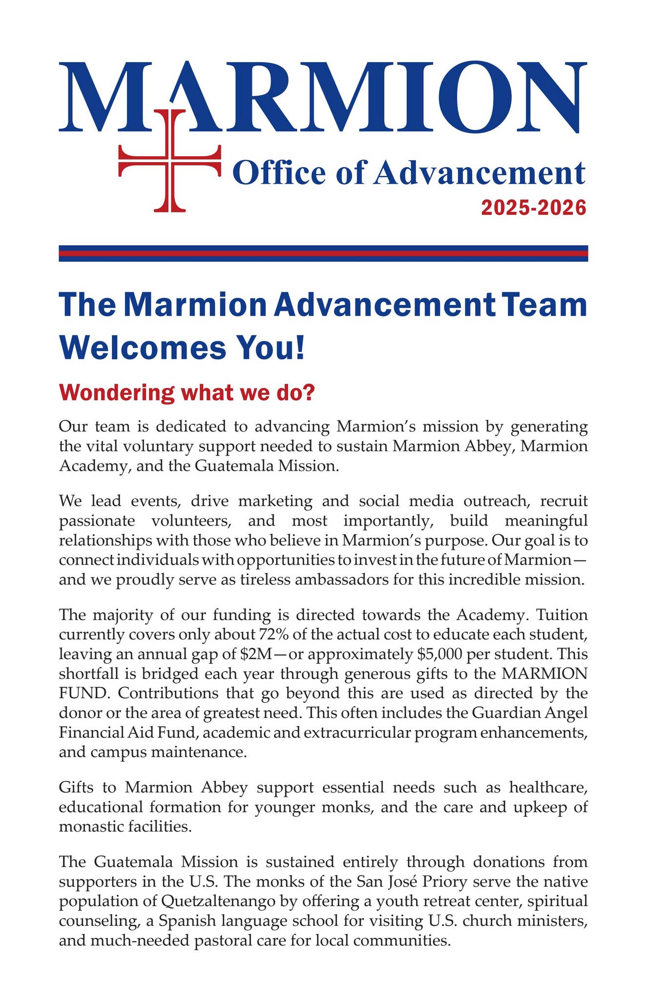 Marmion Advancement Team 2025-2026 by Marmion Academy - Issuu
