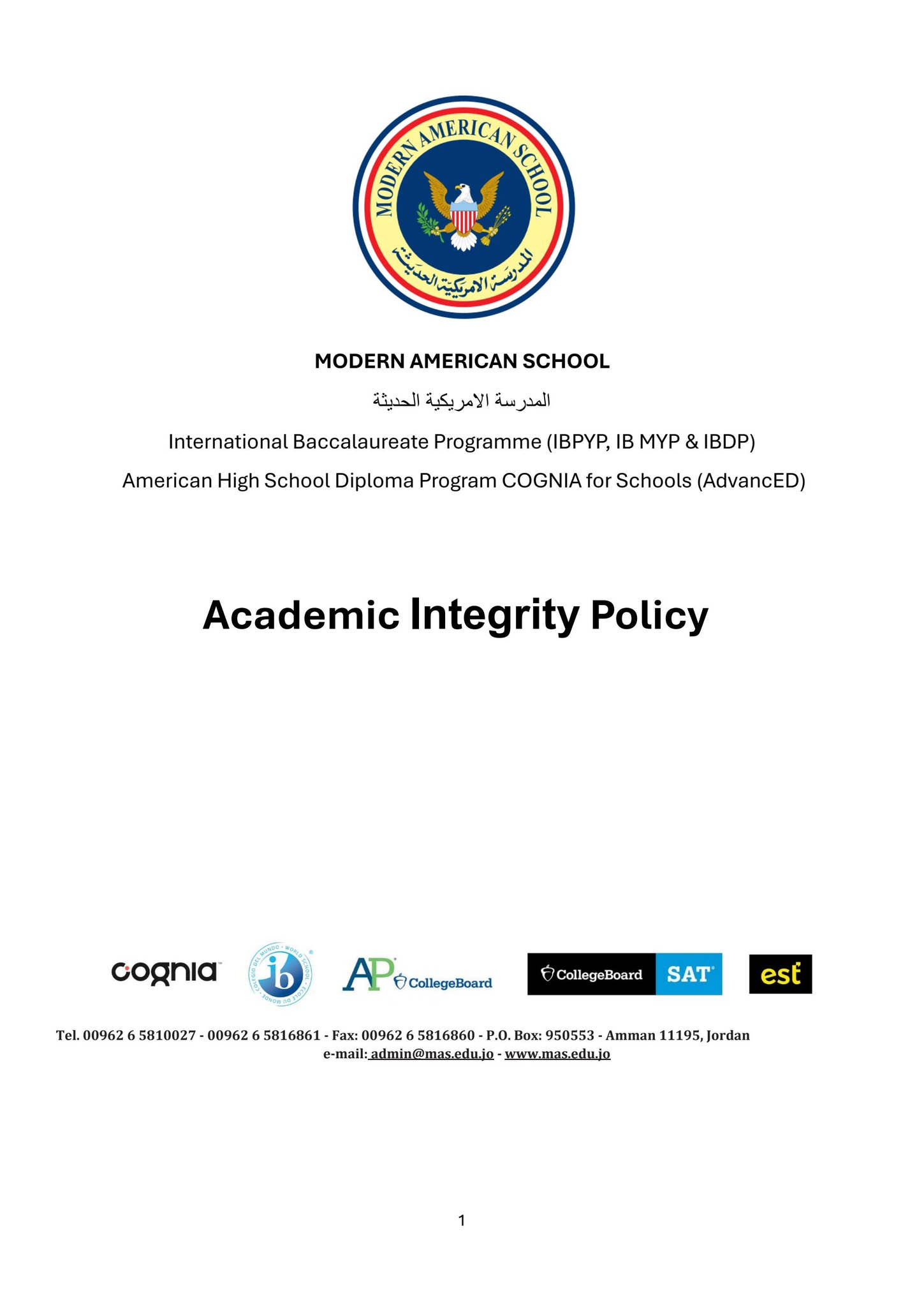 IBDP Academic Honesty Policy by Modern American School - Issuu