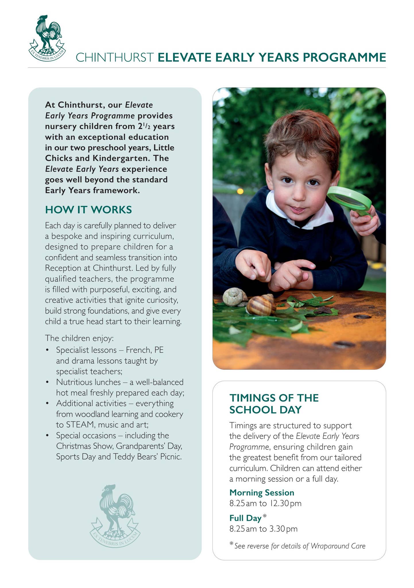 CHS Elevate Early Years A5 Leaflet by Chinthurst School - Issuu