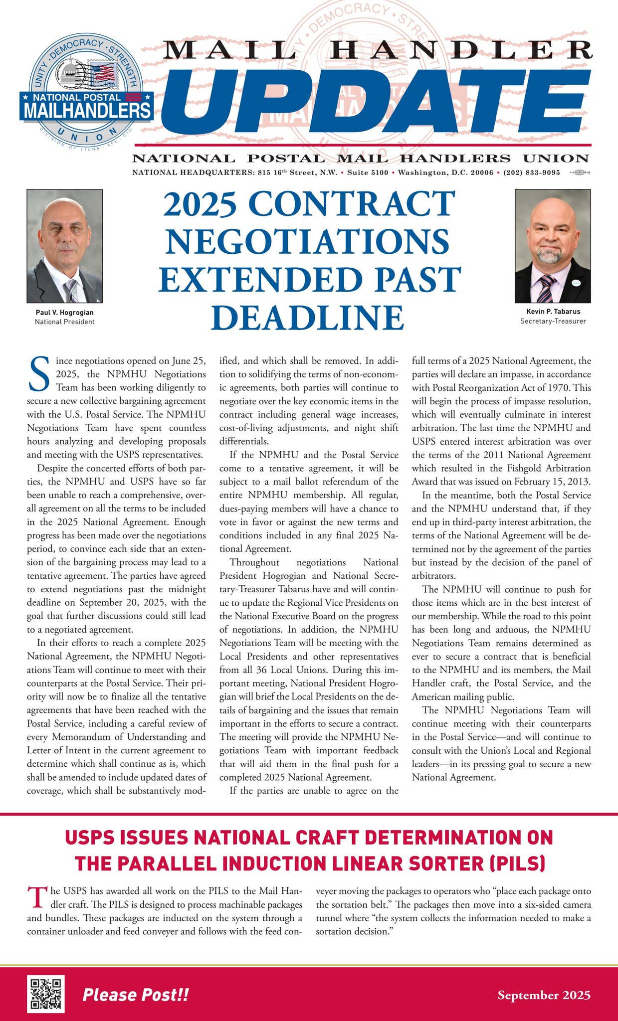 September 2025 by National Postal Mail Handlers Union - Issuu