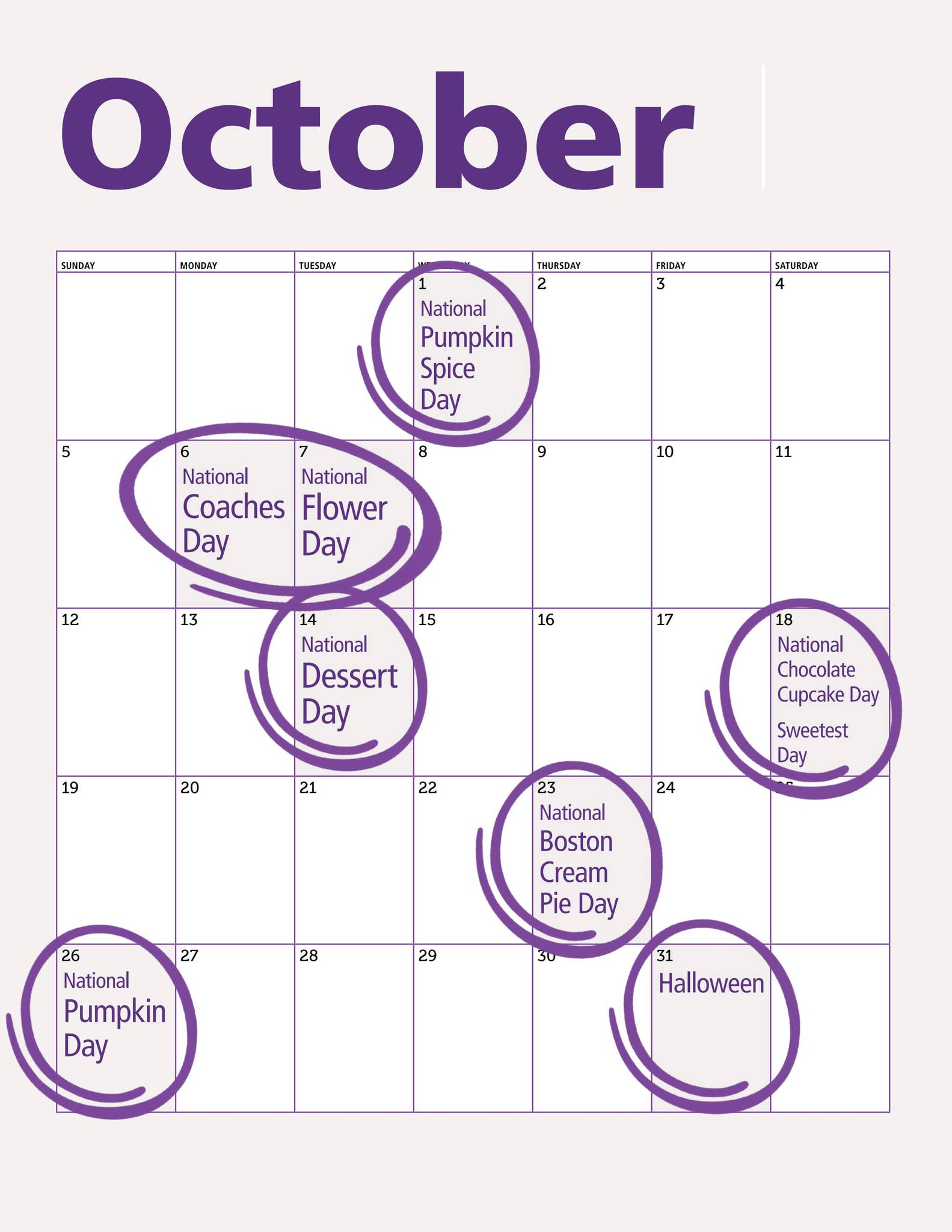 October US Alliday calendar 2025 by dawnfoods7 - Issuu