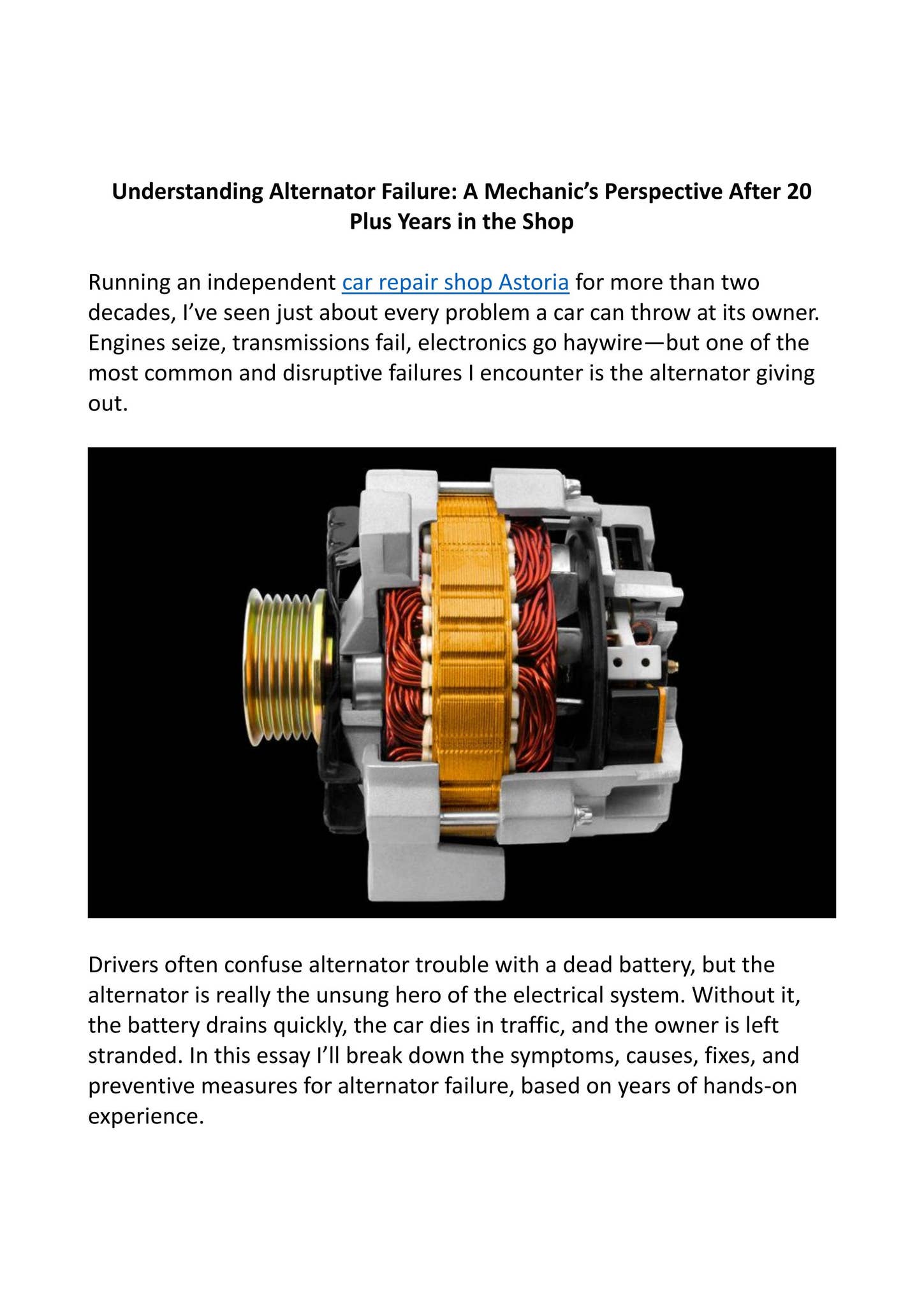 Understanding Alternator Failure: A Mechanic’s Perspective by Steinway ...
