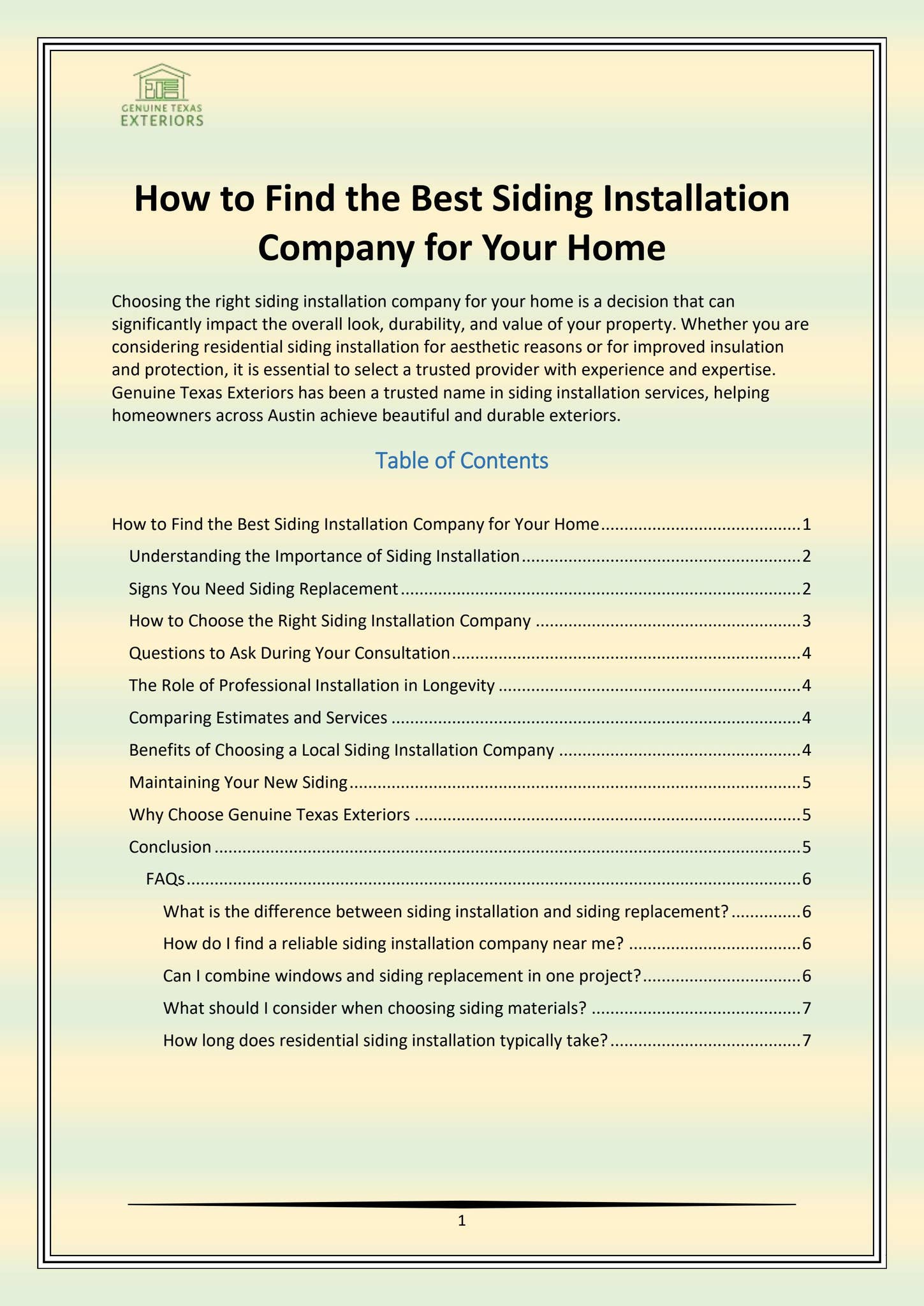 Finding the Best Siding Installation Company by Web Cures Digital - Issuu