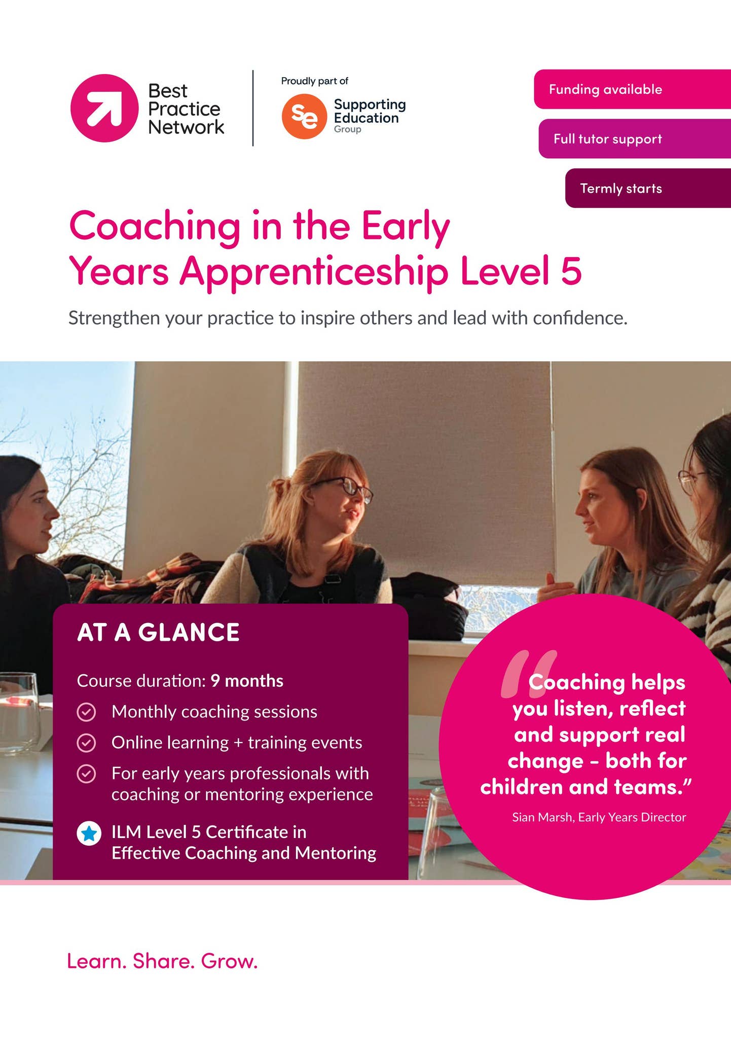 Coaching in the Early Years Apprenticeship Brochure by Best-Practice ...