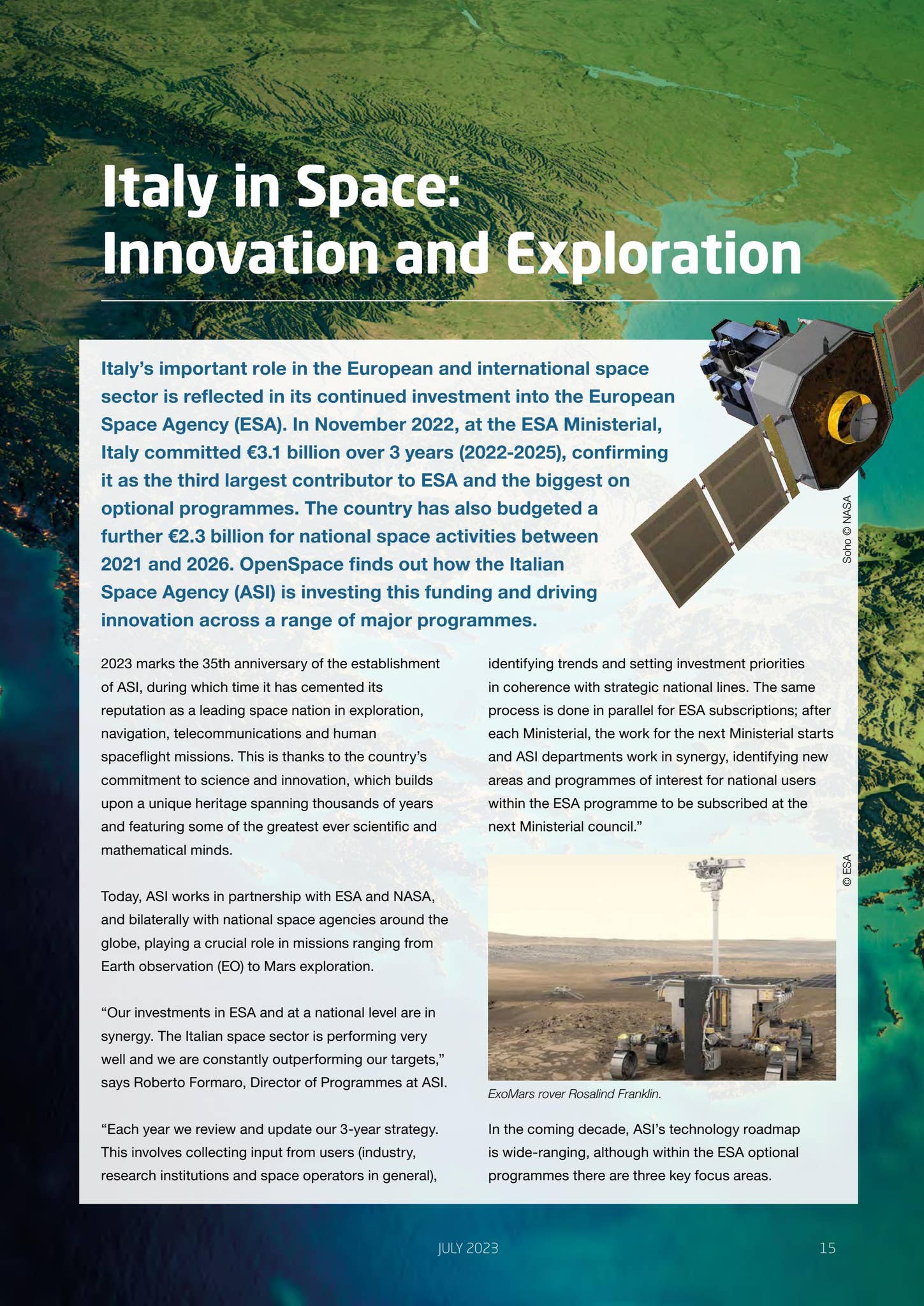 Starion - OpenSpace - Italy in Space by stariongroup.eu - Issuu