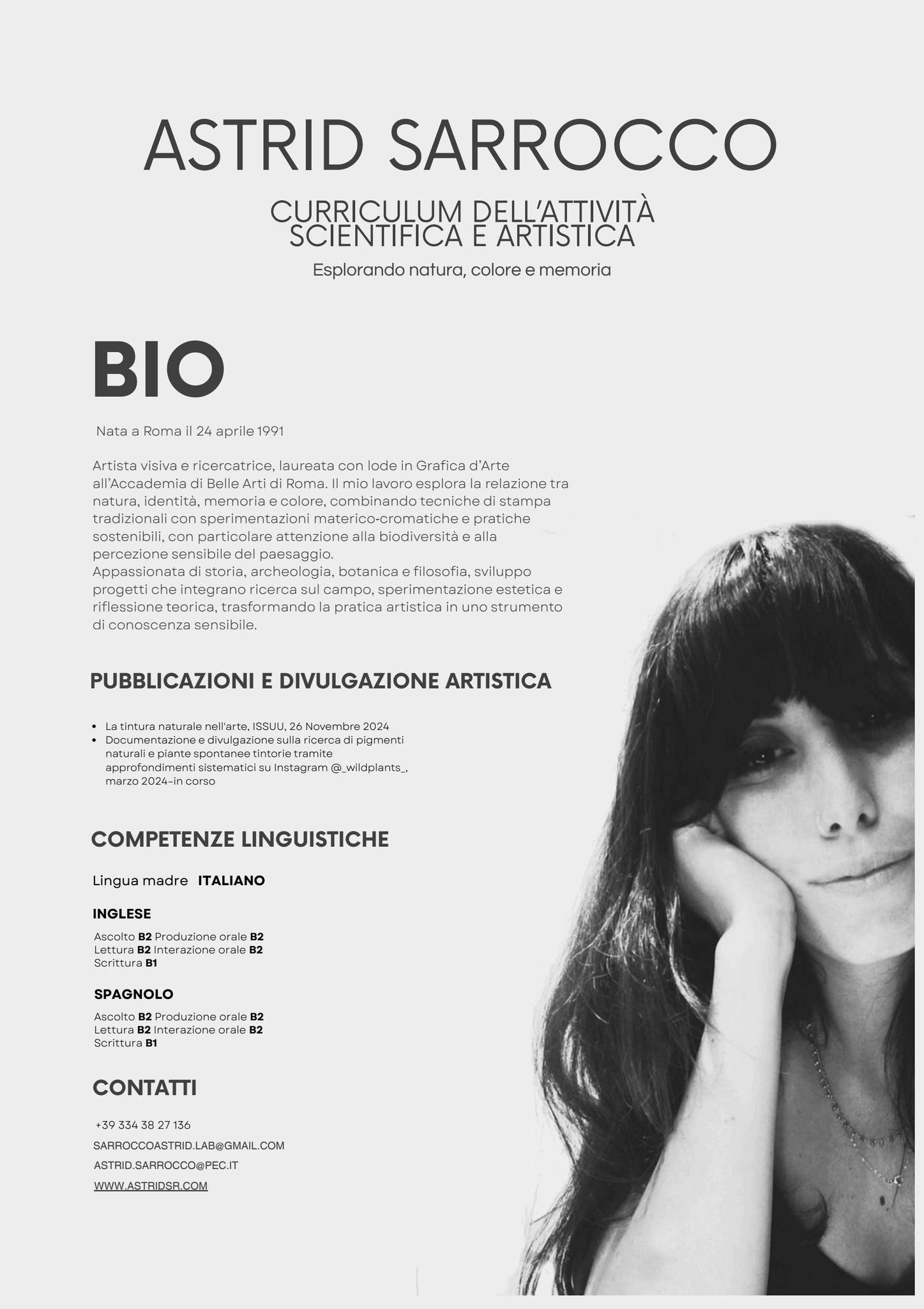Astrid Sarrocco - Cv Artistico by A Saa - Issuu