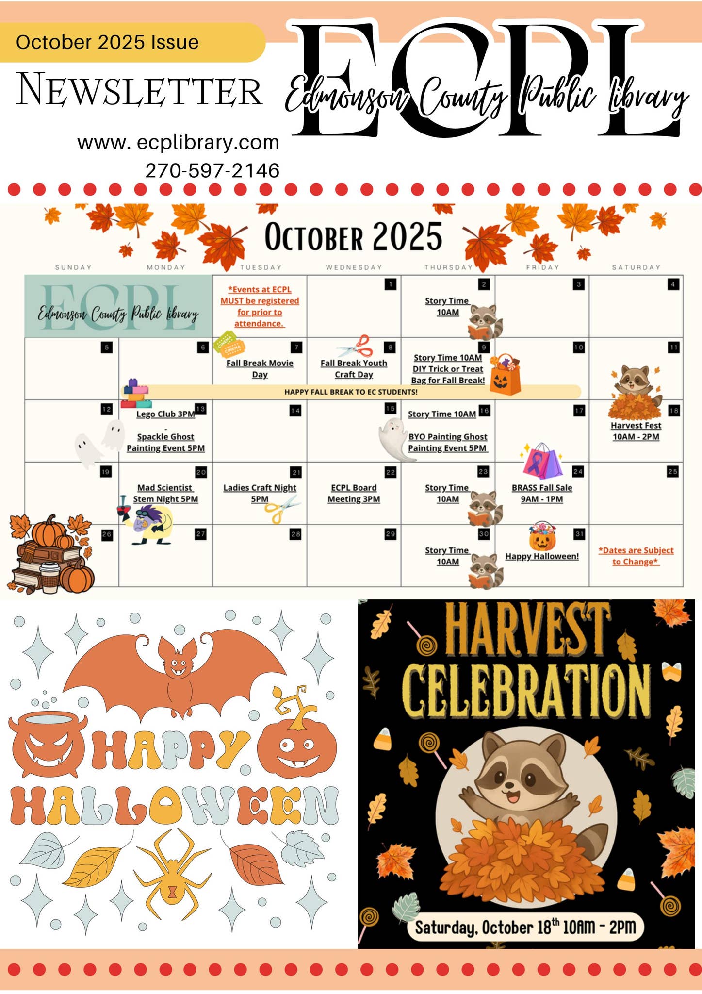 October 2025 ECPL Newsletter by Edmonson County Public Library - Issuu