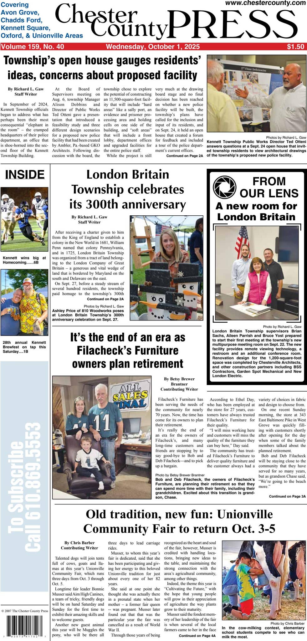Chester County Press 10-1-25 by Ad Pro Inc. - Issuu