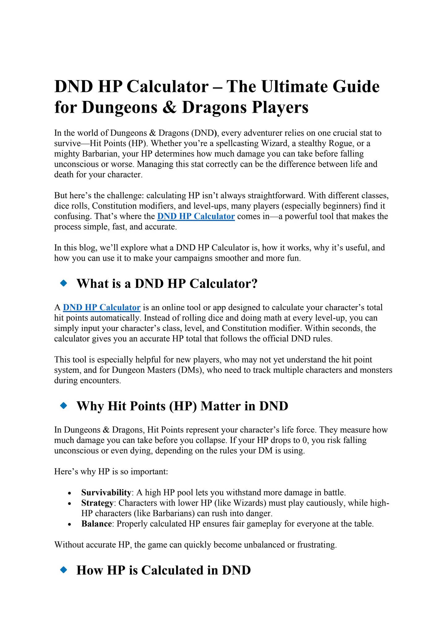 DND HP Calculator by DNDHPCalculator - Issuu
