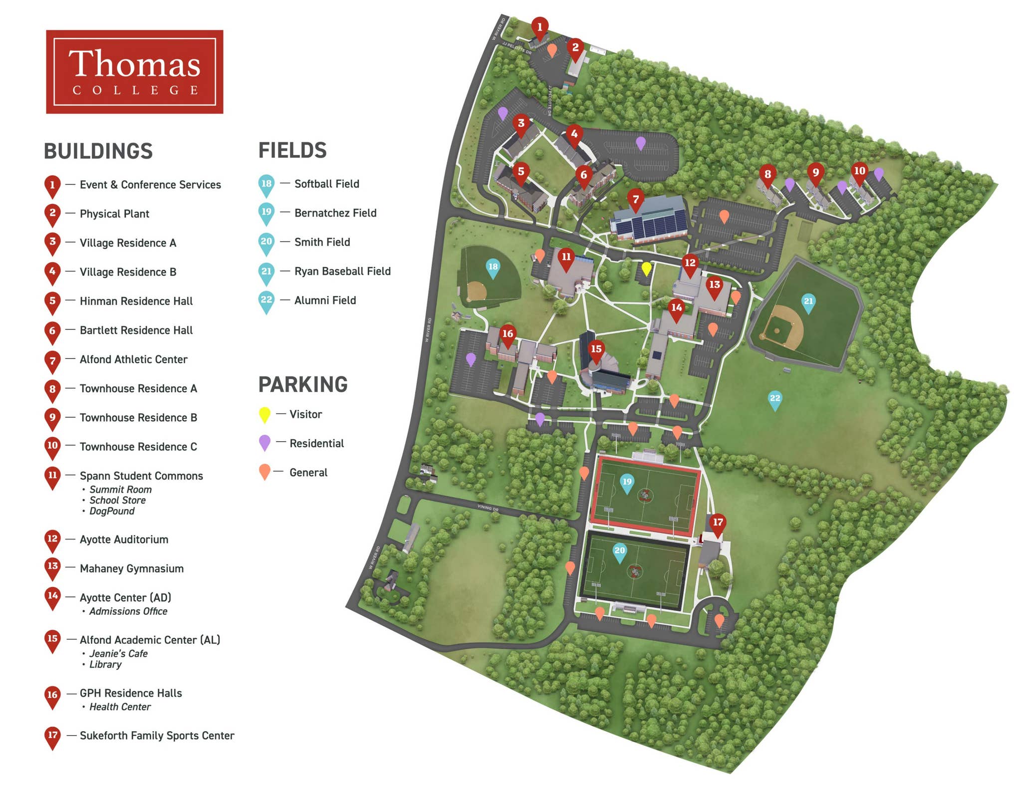 TC Campus Map 2025 by Thomas College - Issuu