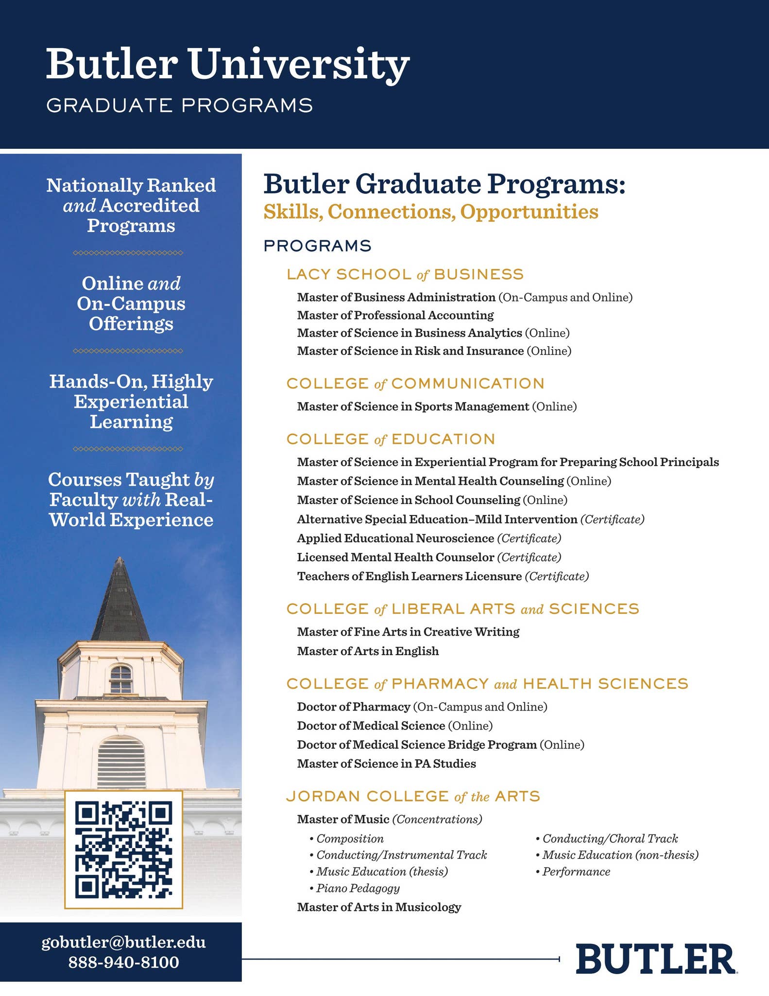 Butler University Graduate Programs by Butler University - Issuu