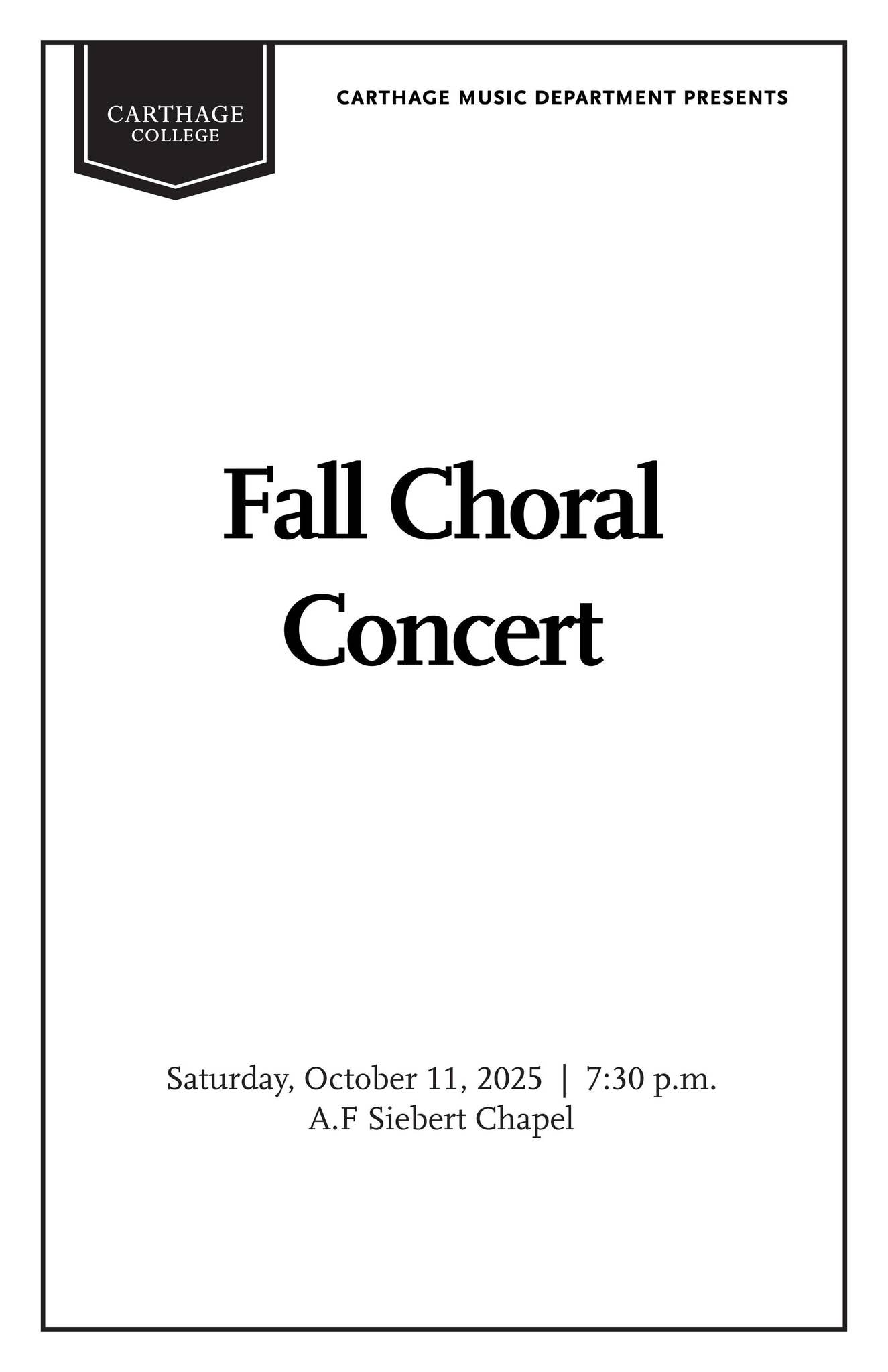 2025 Fall Choral Concert by Carthage College - Issuu