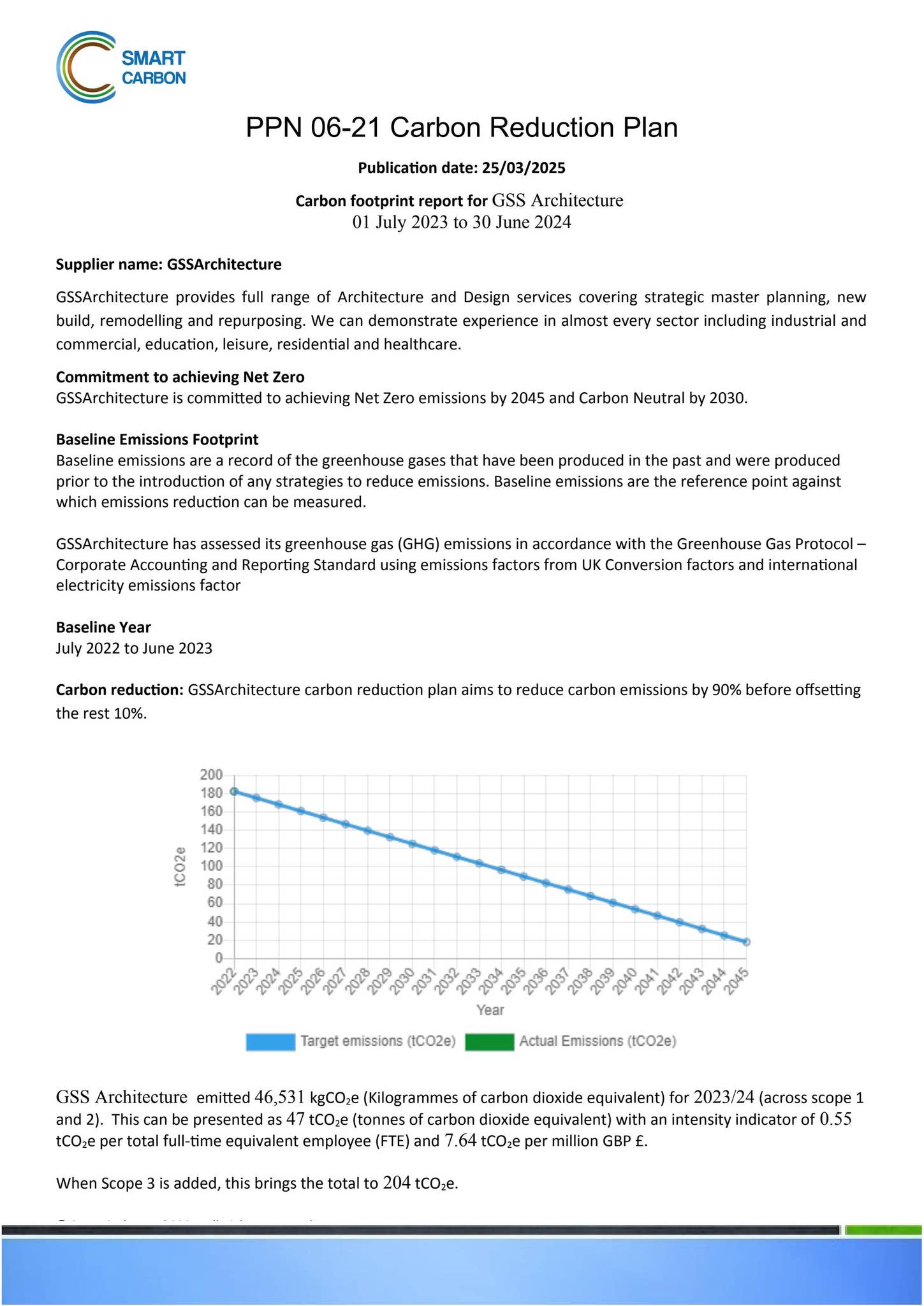 GSS Architechture Report-Jul 2023 - Jun 2024 Carbon Reduction Plan by ...