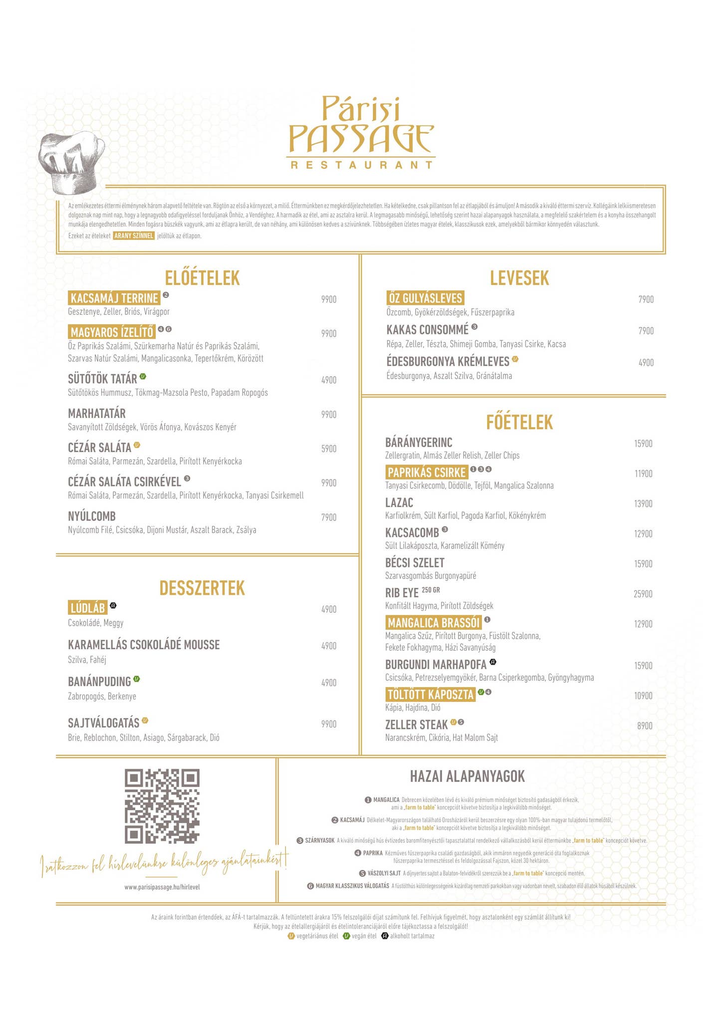 Parisi Passage Restaurant Menu by parisiudvarhotelbudapest - Issuu