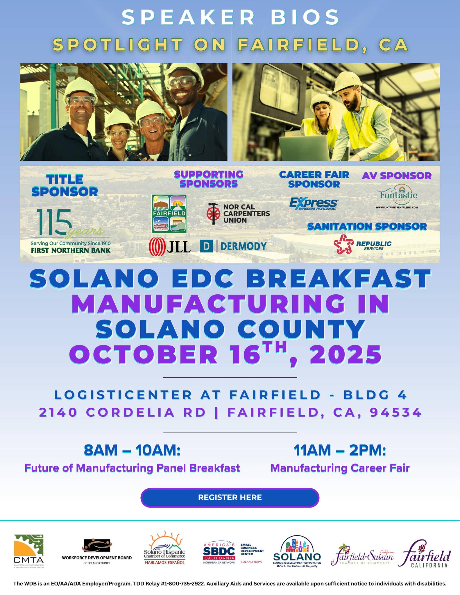 Solano EDC Breakfast: Manufacturing in Solano County - Speaker Bios by ...