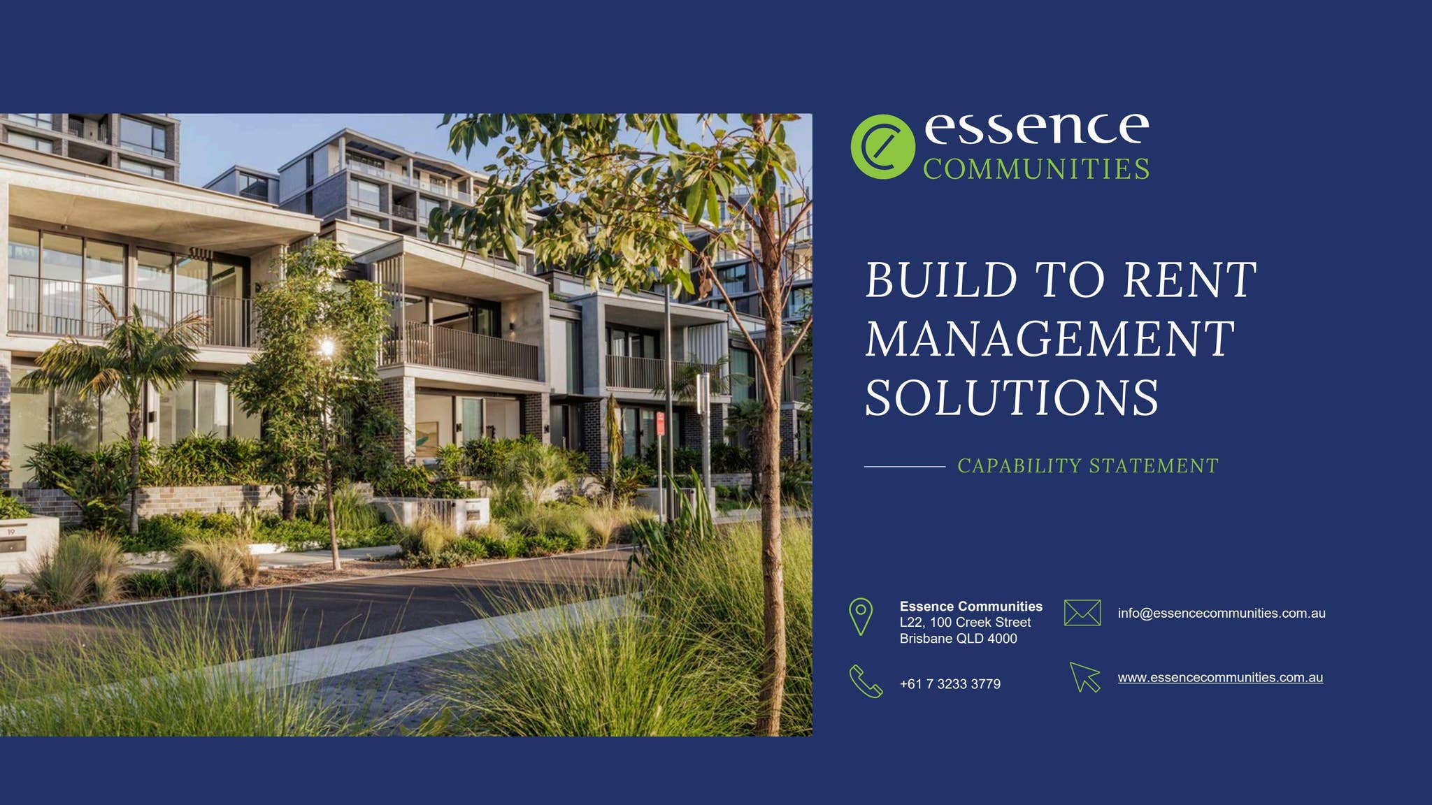 Essence Communities Capability Statement by UniLodge_Group - Issuu
