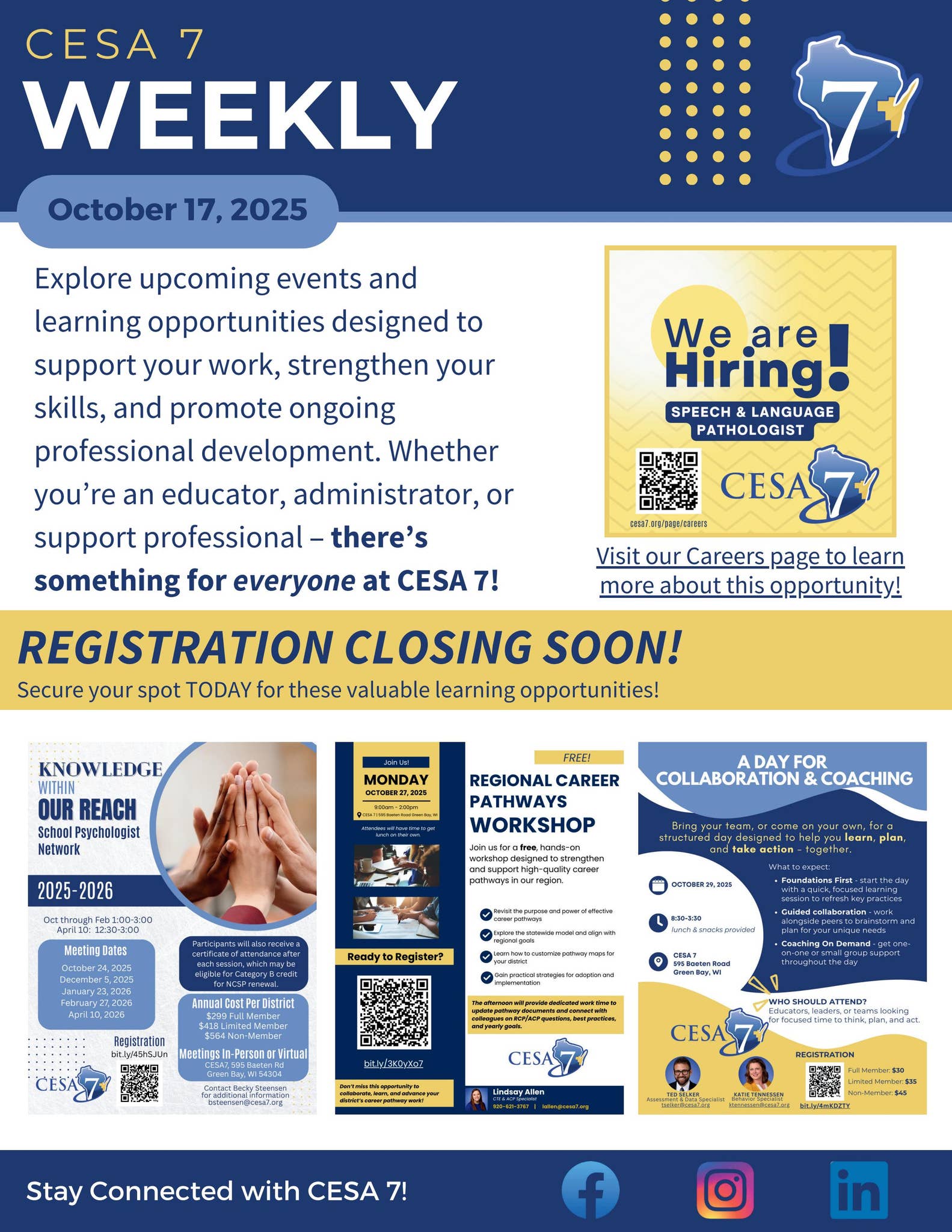 CESA 7 Weekly October 17, 2025 by CESA7 - Issuu