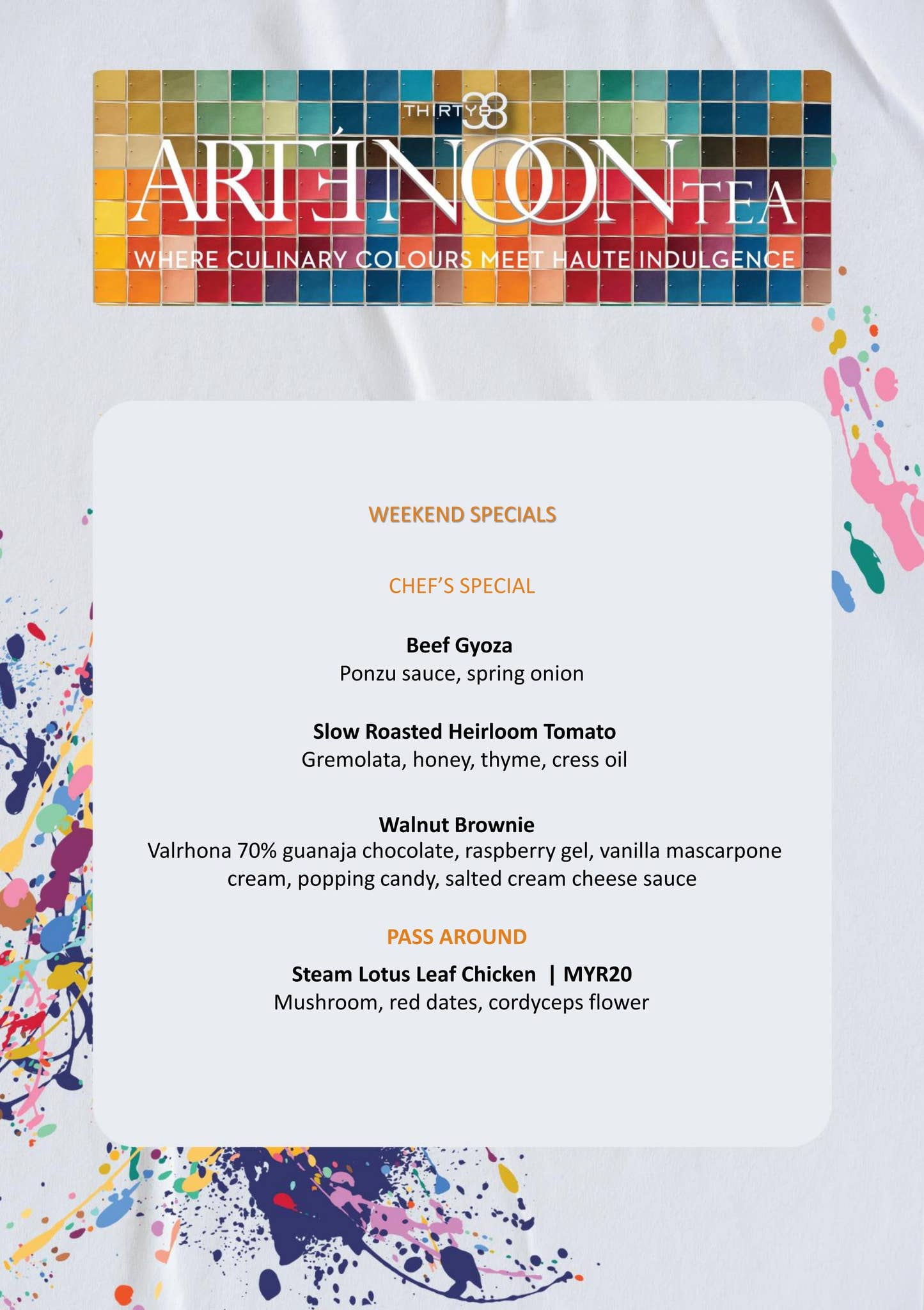Thirty8 Weekend Afternoon Tea Menu by Grand Hyatt Kuala Lumpur - Issuu