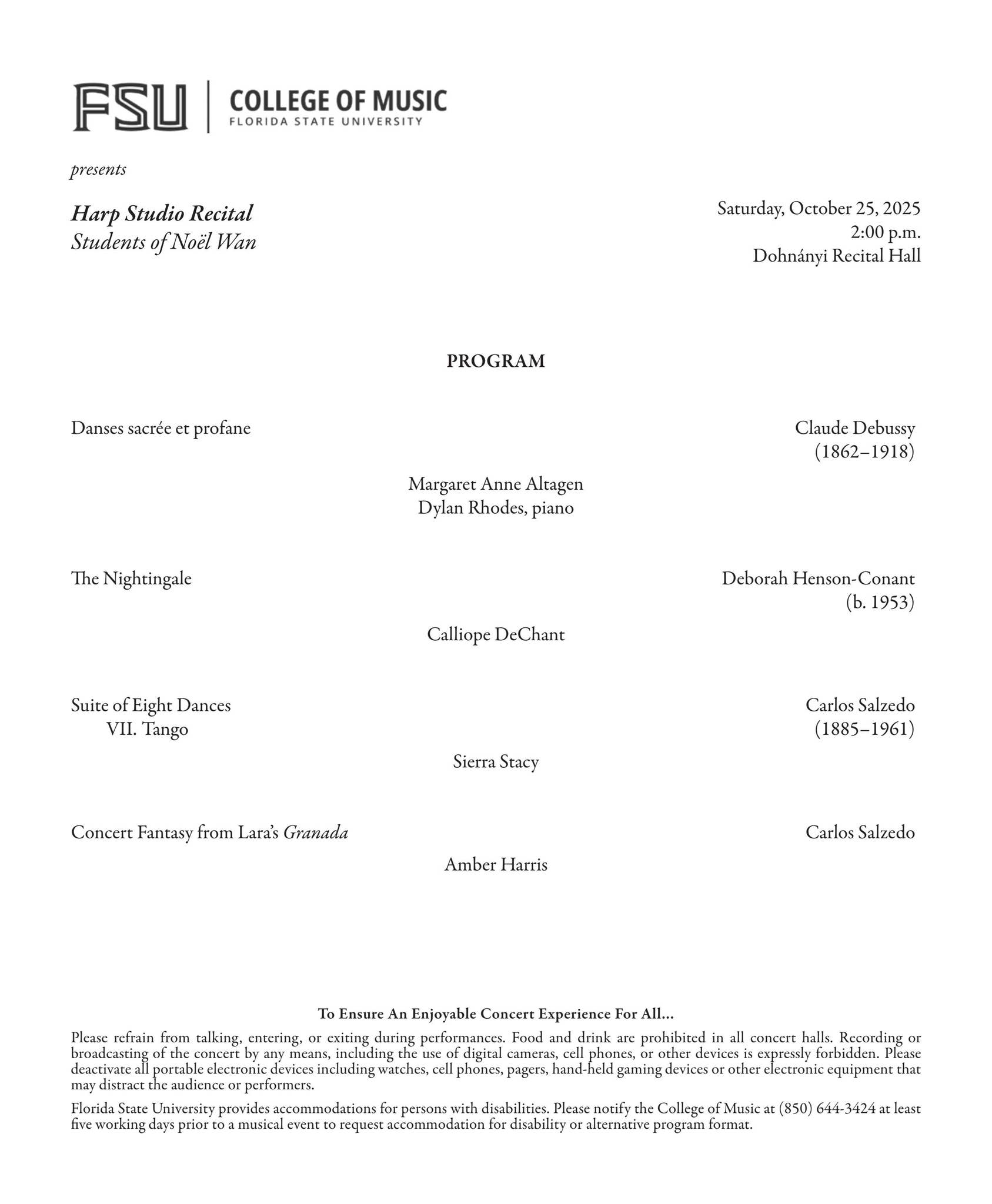 20251025_Harp Studio by Florida State University College of Music - Issuu