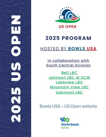 2025 US OPEN PROGRAM by Bowls USA - Issuu